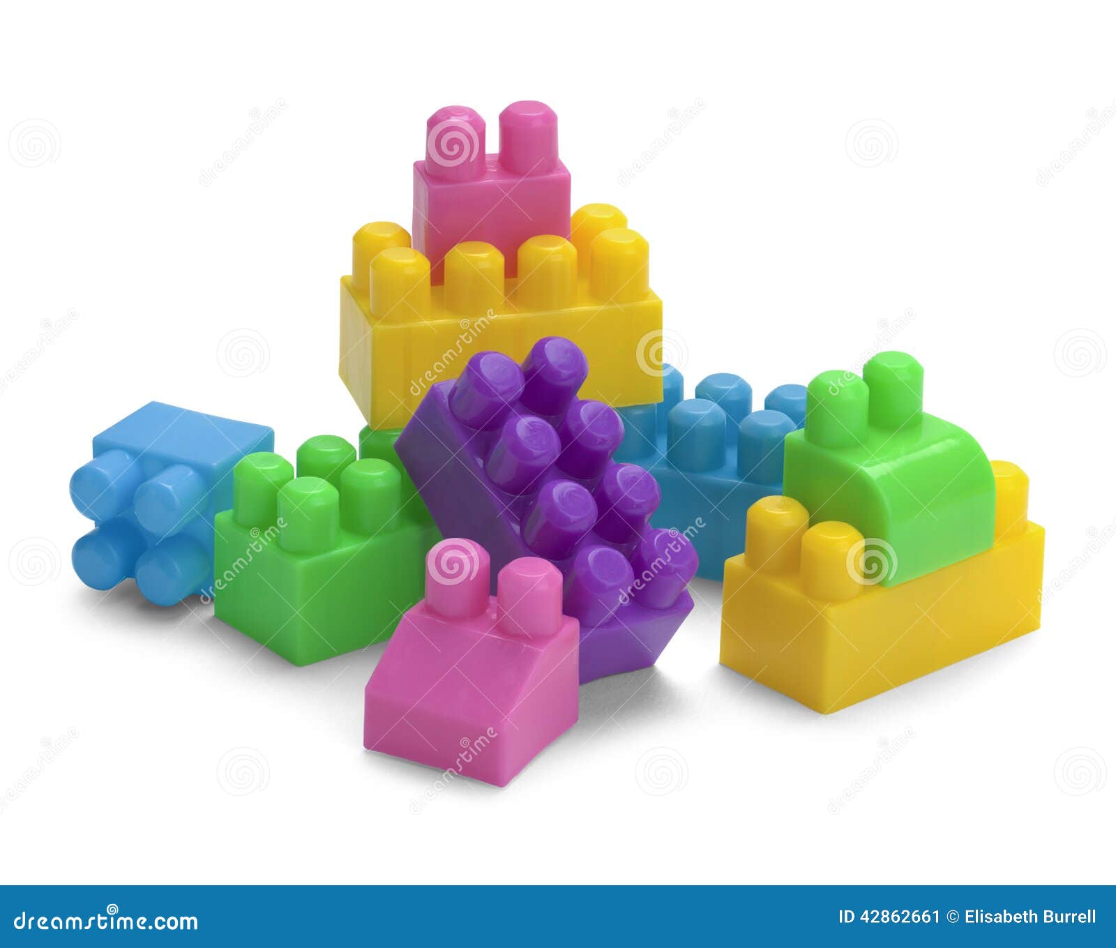 Toy Blocks Pile stock image. Image of construction, blue - 42862661