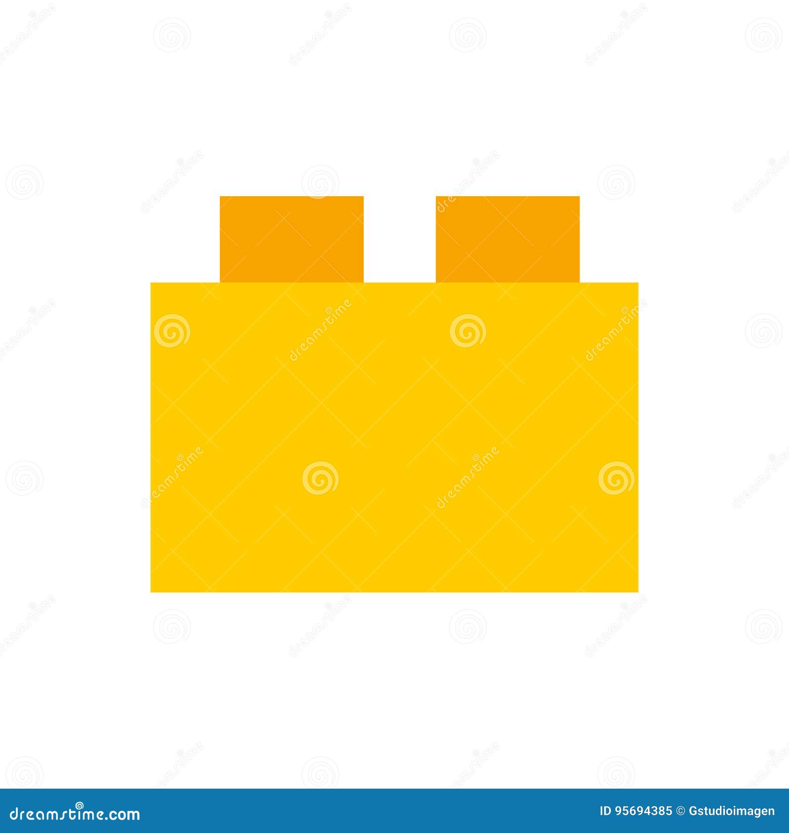 Toy blocks structure icon stock vector. Illustration of entertainment ...