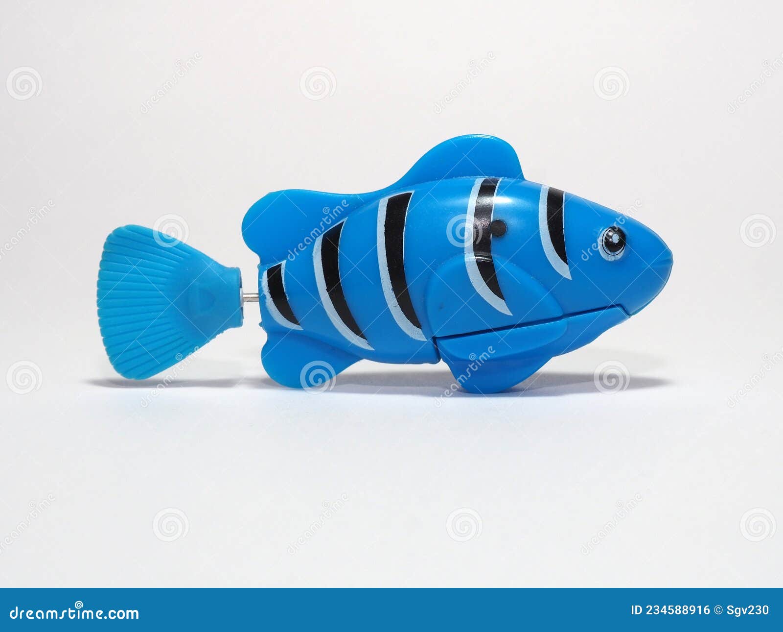 Toy Blue Fish Isolated on the White Background Stock Illustration ...
