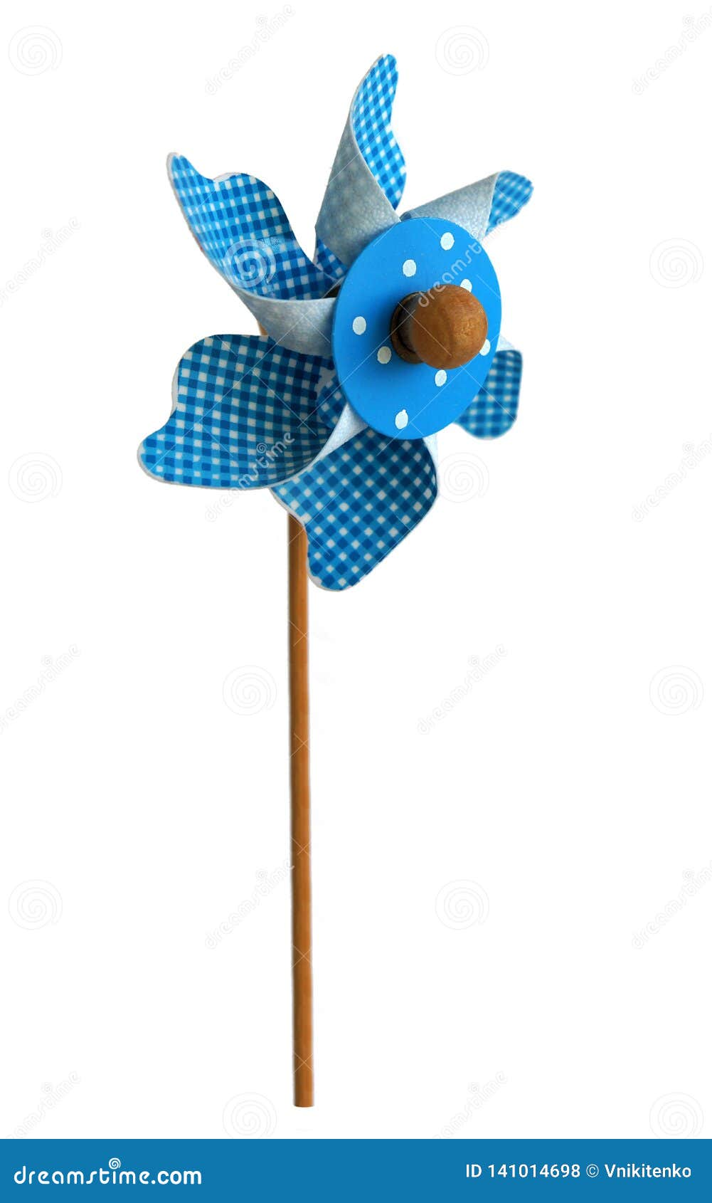 Toy Blue Windmill on Wooden Handle Stock Photo - Image of wood, power ...