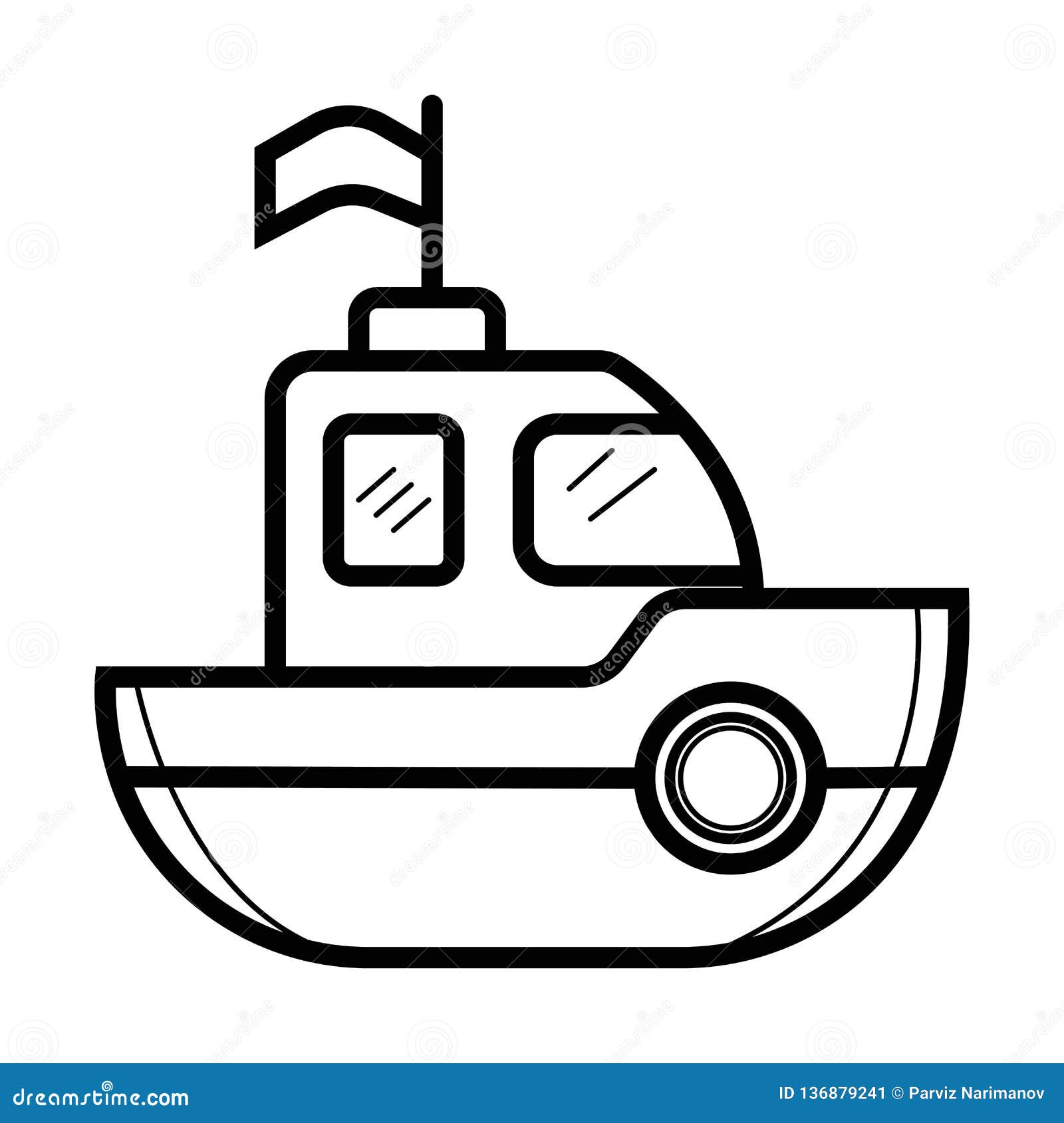 Toy boat icon stock illustration. Illustration of clipping - 136879241