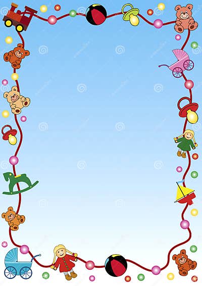 Toy border stock vector. Illustration of abstract, border - 4357285