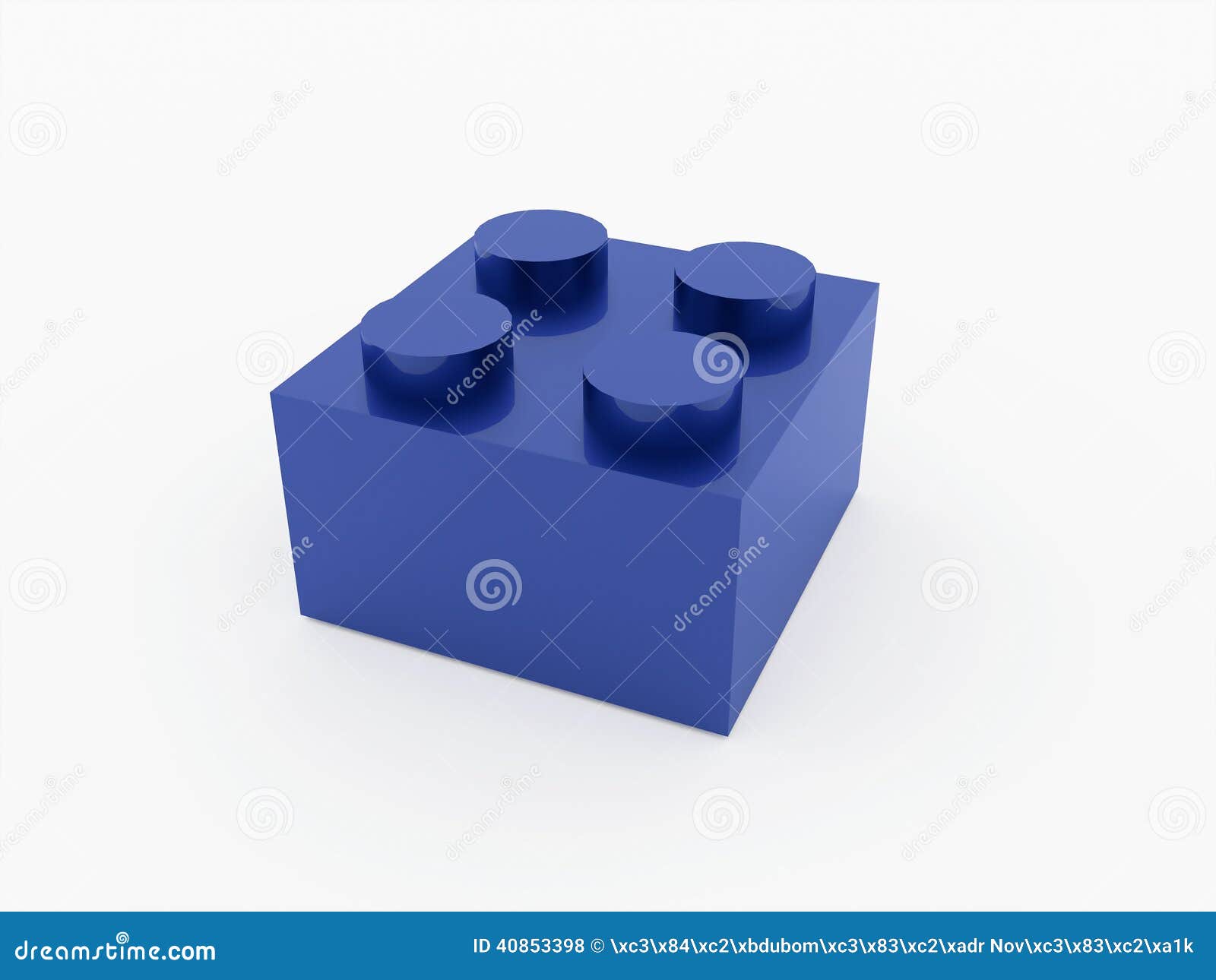 Toy box brick blue stock illustration. Illustration of design - 40853398