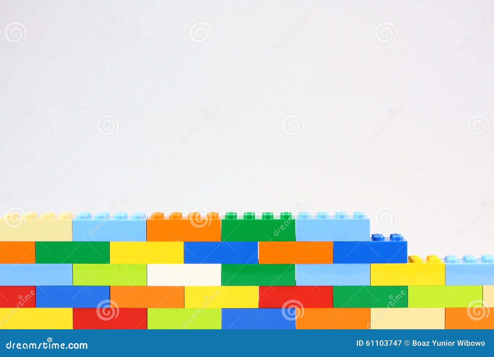 Toy brick Wall stock image. Image of blue, games, property - 61103747
