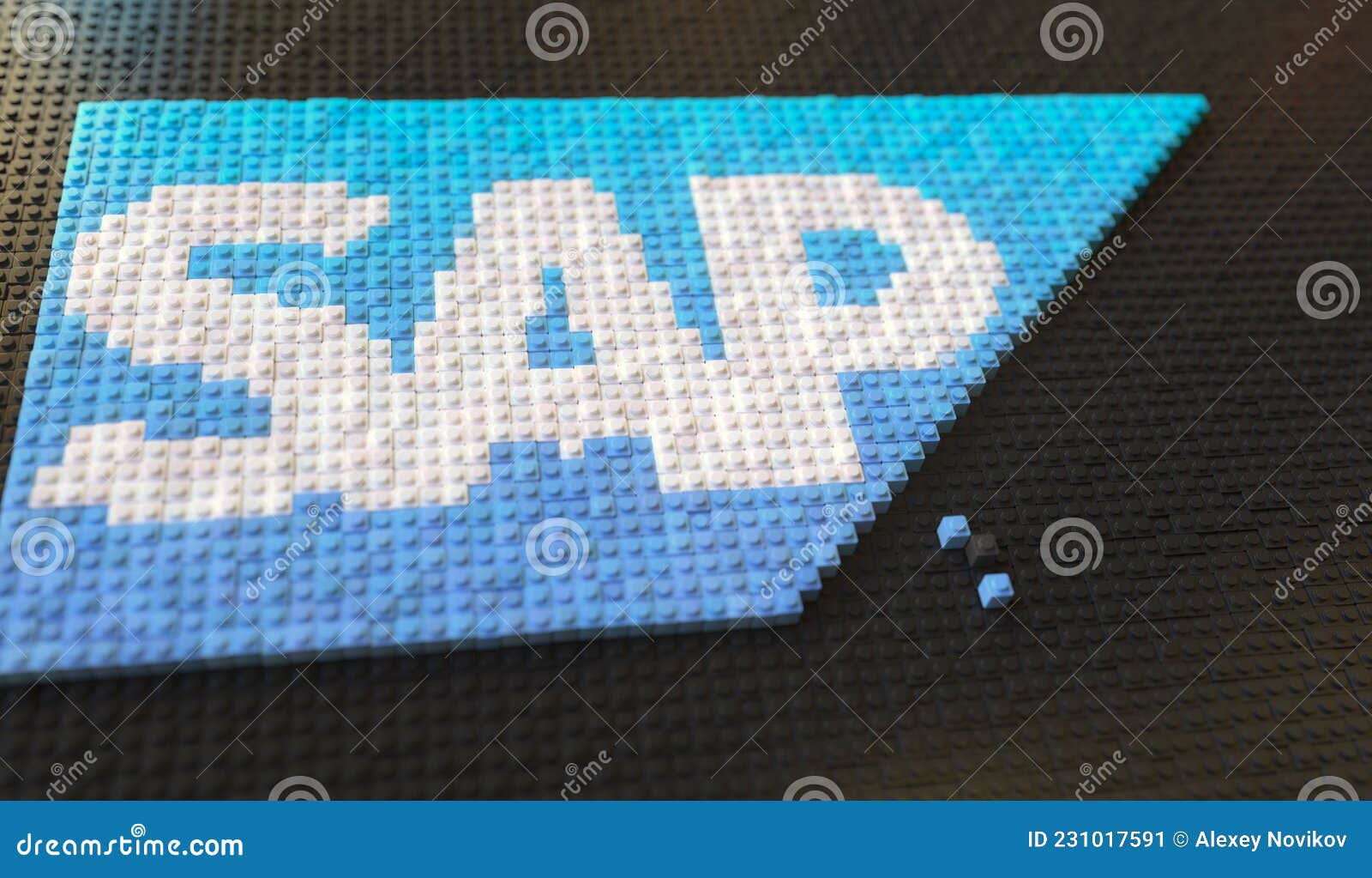 Toy Bricks Compose Logo of SAP. Editorial Conceptual 3d Rendering ...
