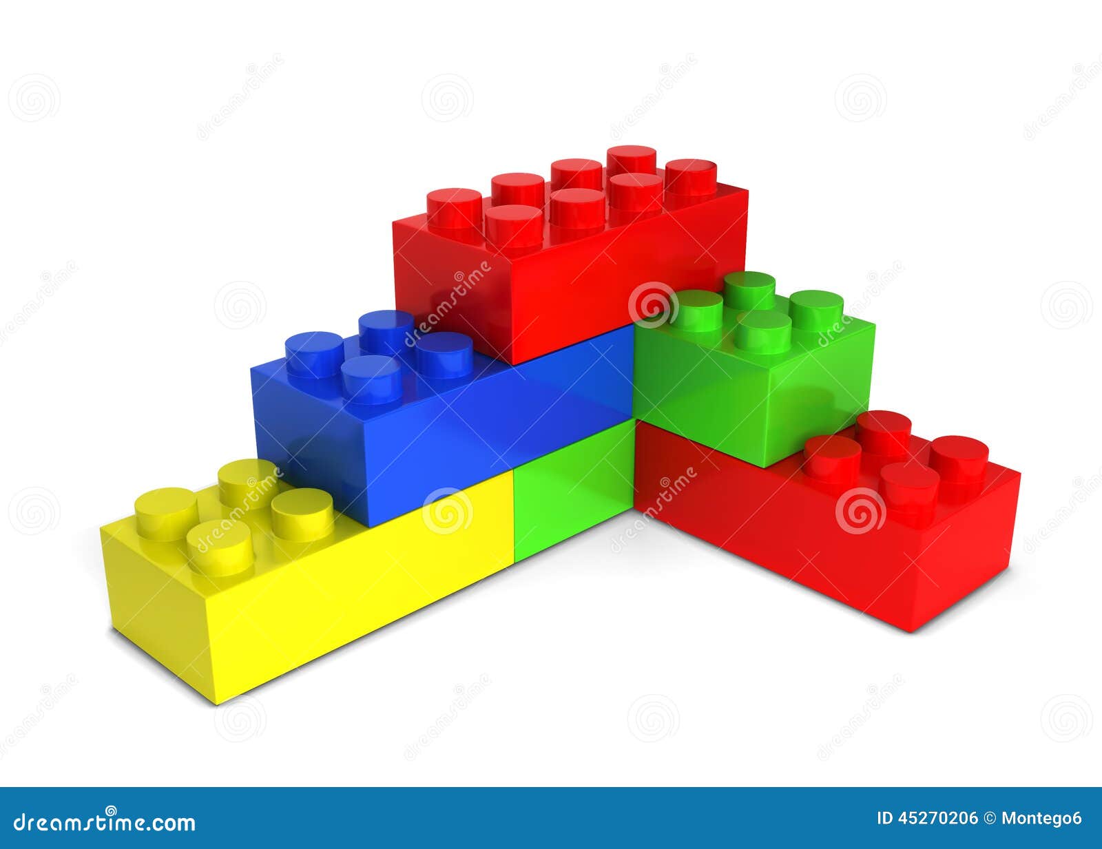 Toy bricks stock illustration. Illustration of green - 45270206