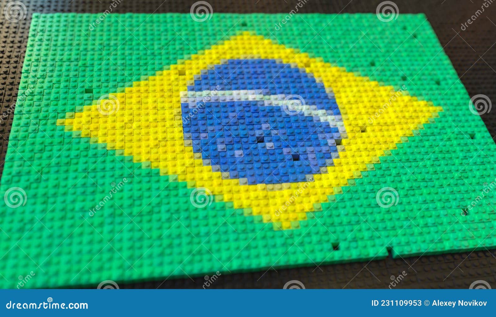 Toy Bricks Form Flag of Brazil, Conceptual 3d Rendering Stock ...
