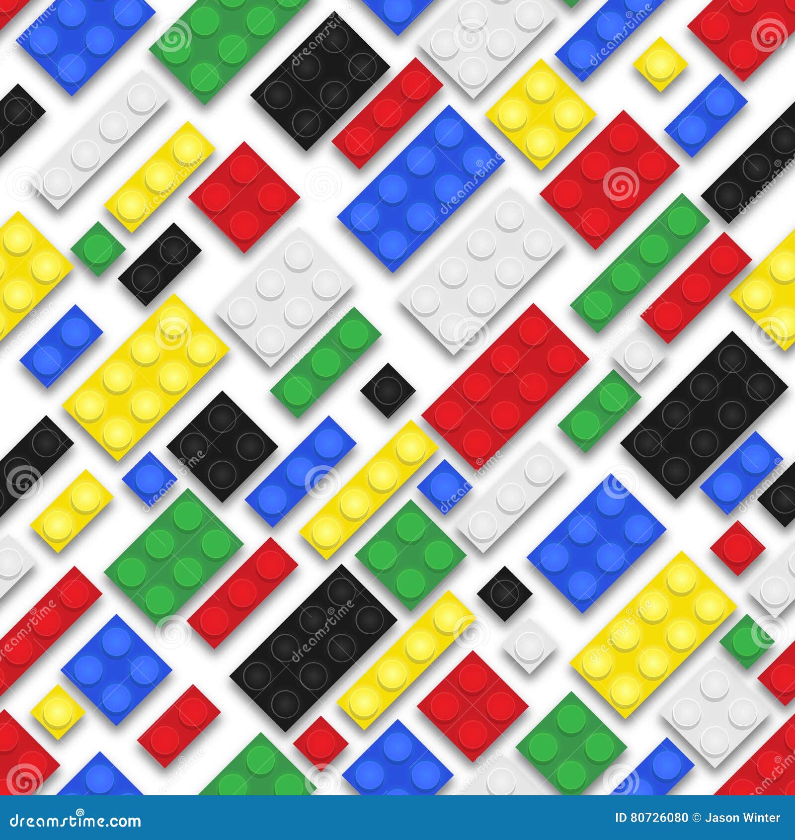 Toy Bricks Repeating Background Stock Illustration - Illustration of ...