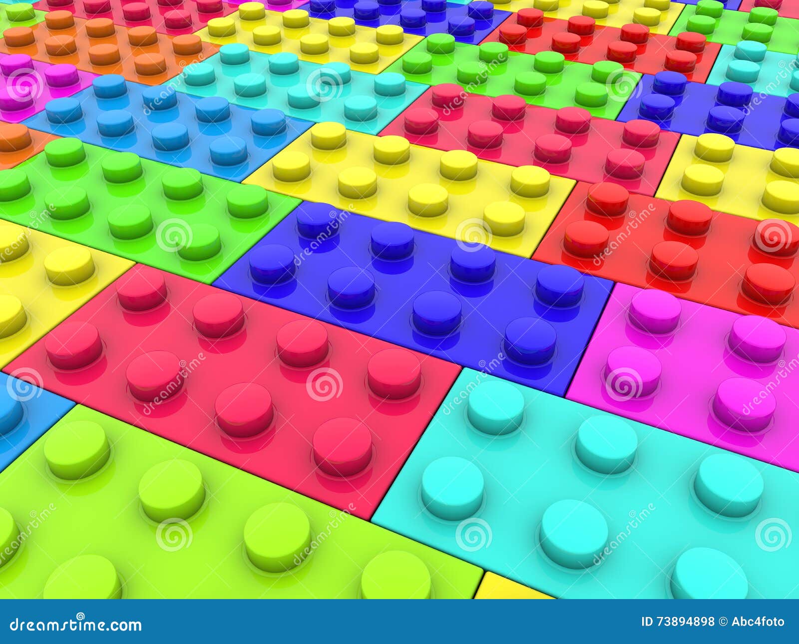Toy Bricks in Various Colors Stock Illustration - Illustration of shape ...
