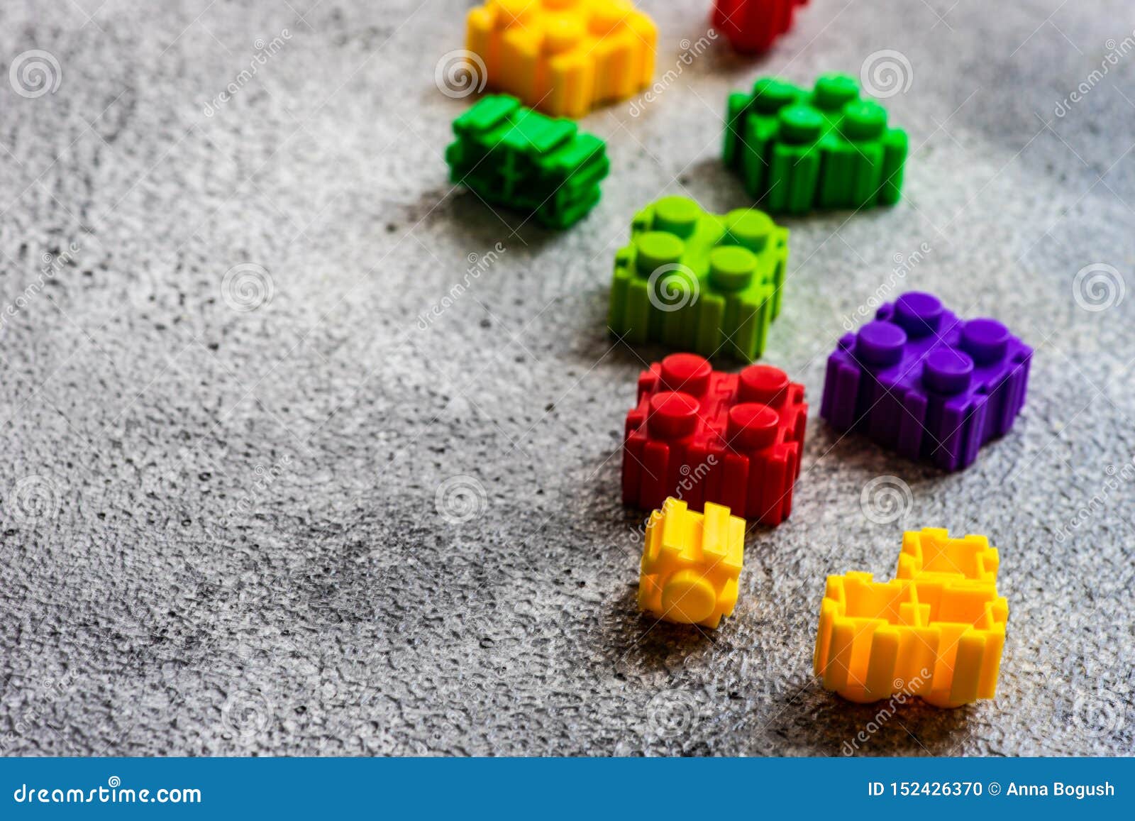 Toy bright colors blocks stock photo. Image of copy - 152426370