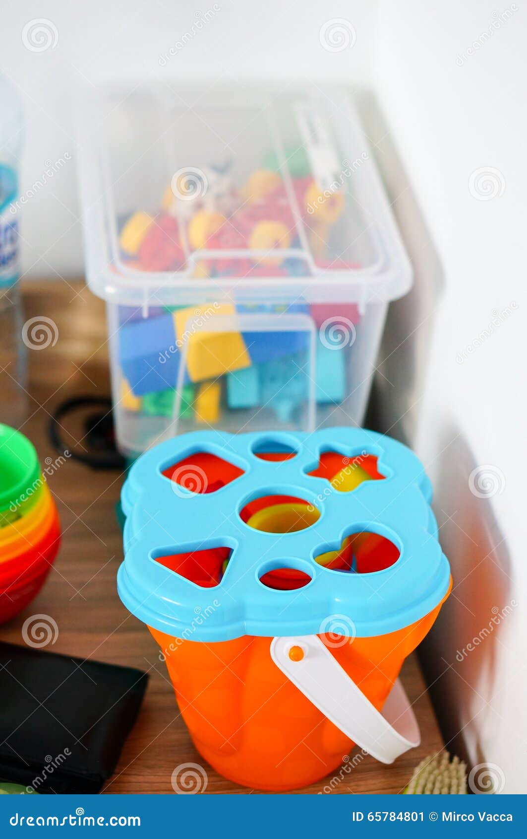 Toy bucket sorter stock image. Image of shaped, triangle - 65784801