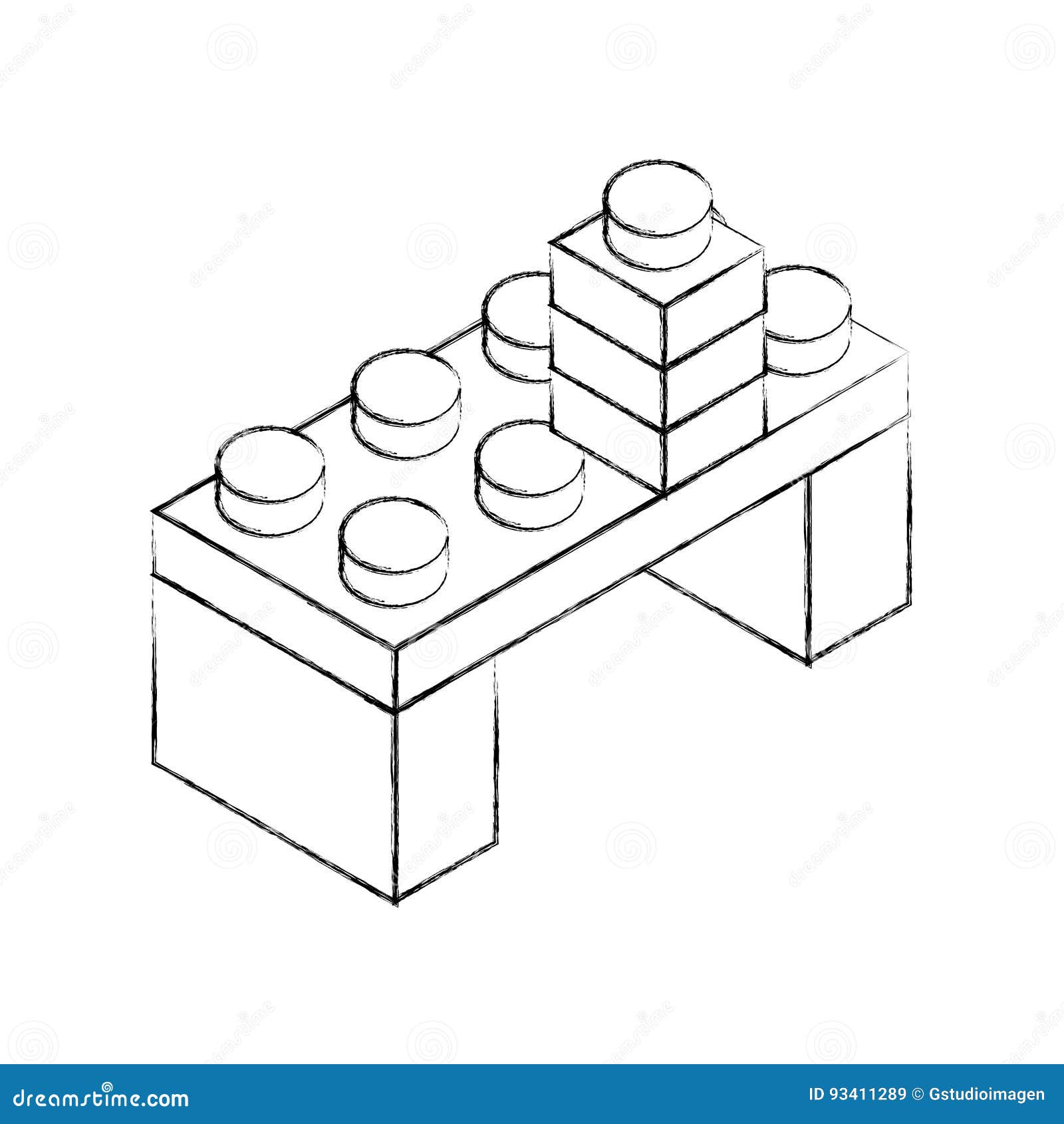 Toy building block bricks stock vector. Illustration of preschool ...
