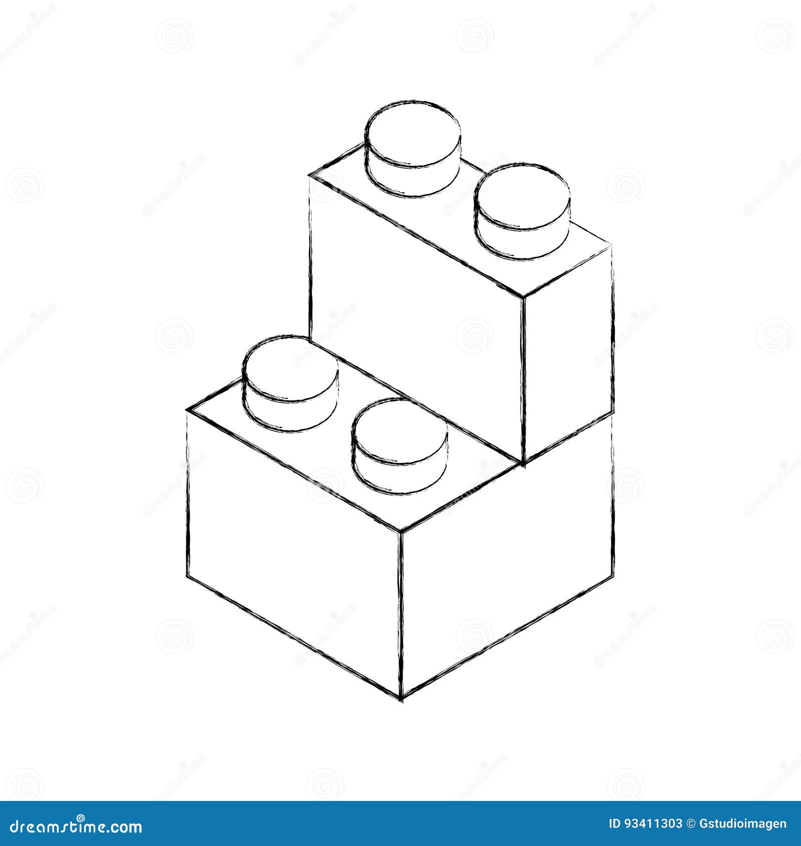 Toy building block bricks stock vector. Illustration of quality - 93411303