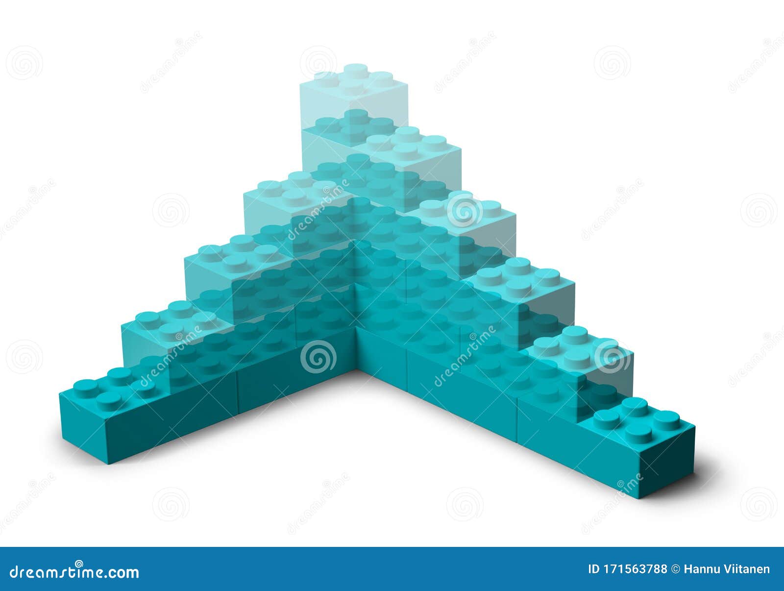 Toy Building Blocks Project Rising 3D Stock Illustration - Illustration ...
