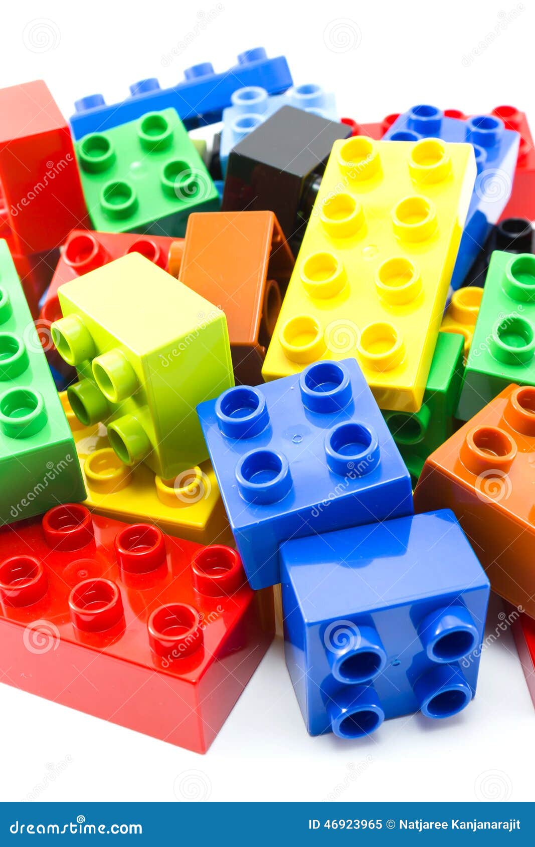 Toy Building Colorful Blocks. Stock Image - Image of background ...