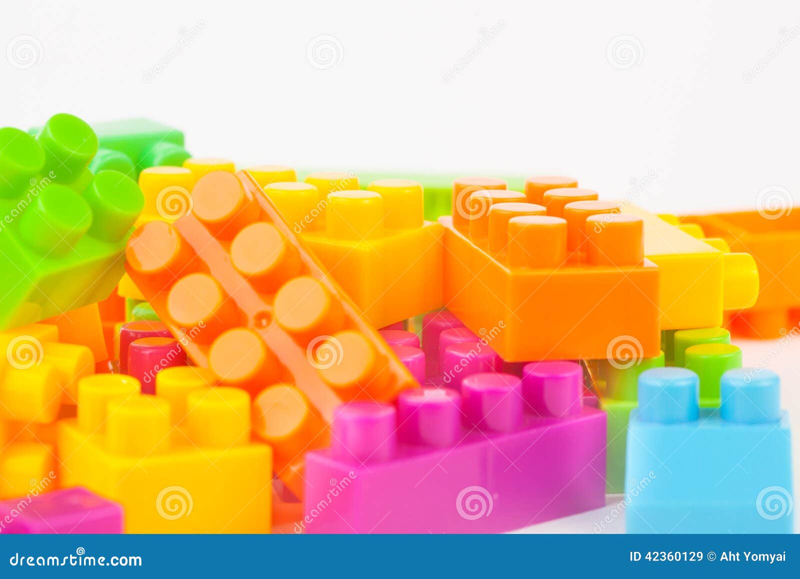 Toy Building Colorful Blocks Stock Image - Image of green, childhood ...