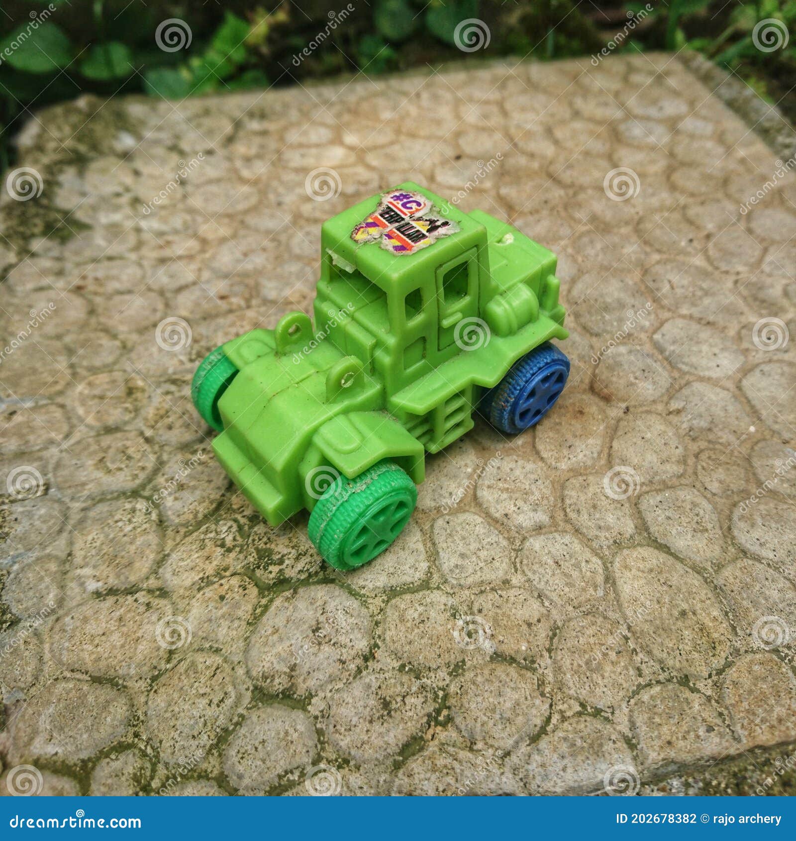 Toy bulldozer is green stock photo. Image of blue, green - 202678382