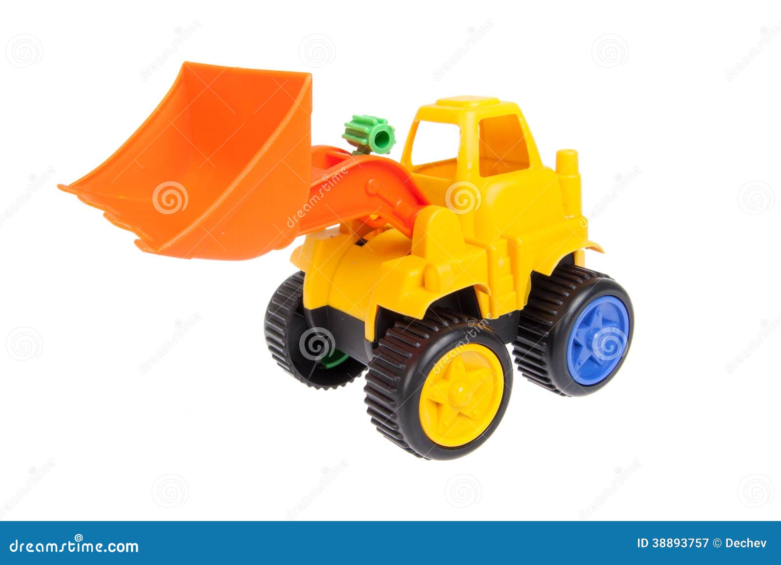 Toy, bulldozer isolated stock image. Image of machine - 38893757