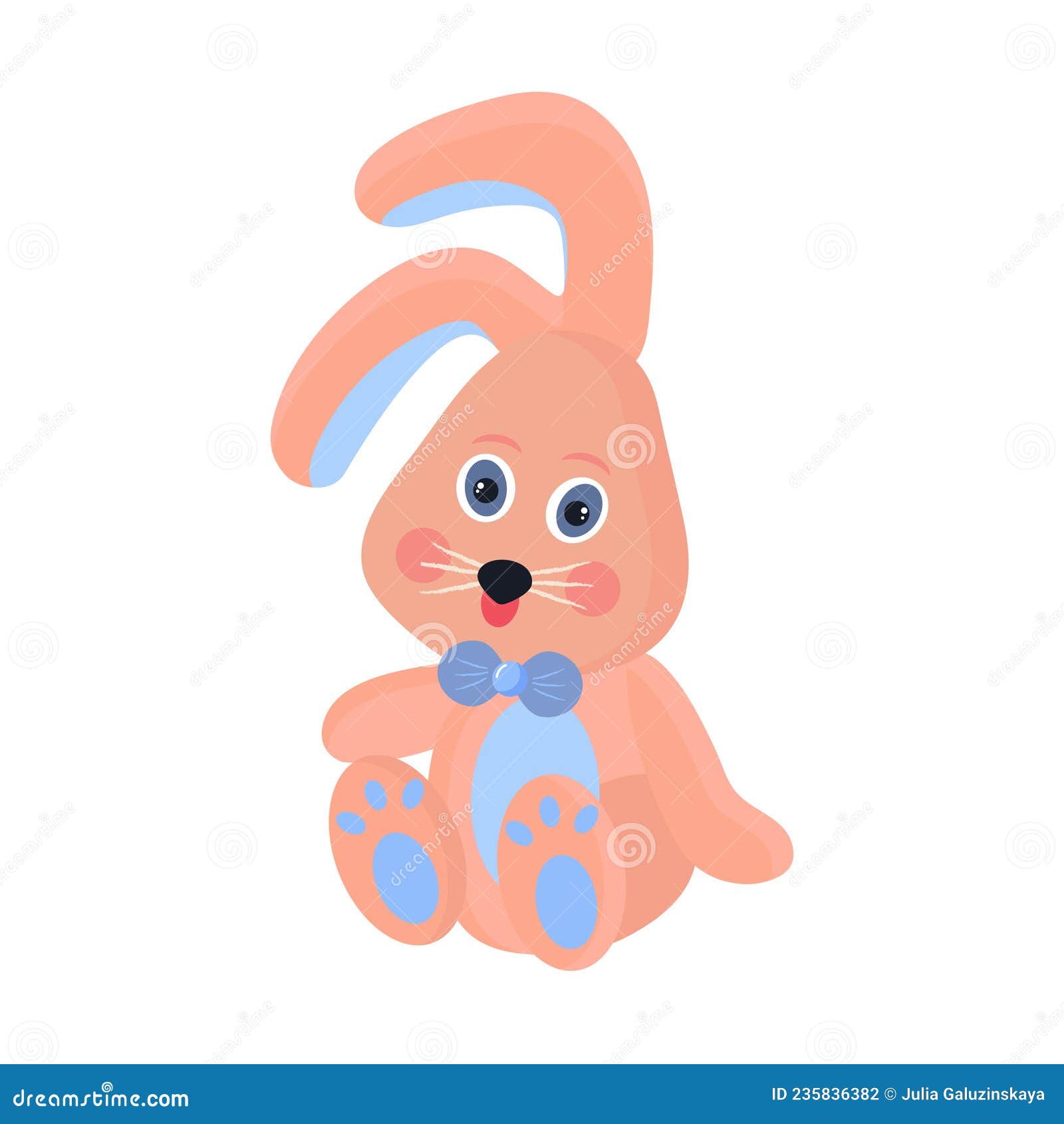 Toy bunny icon stock vector. Illustration of symbol - 235836382