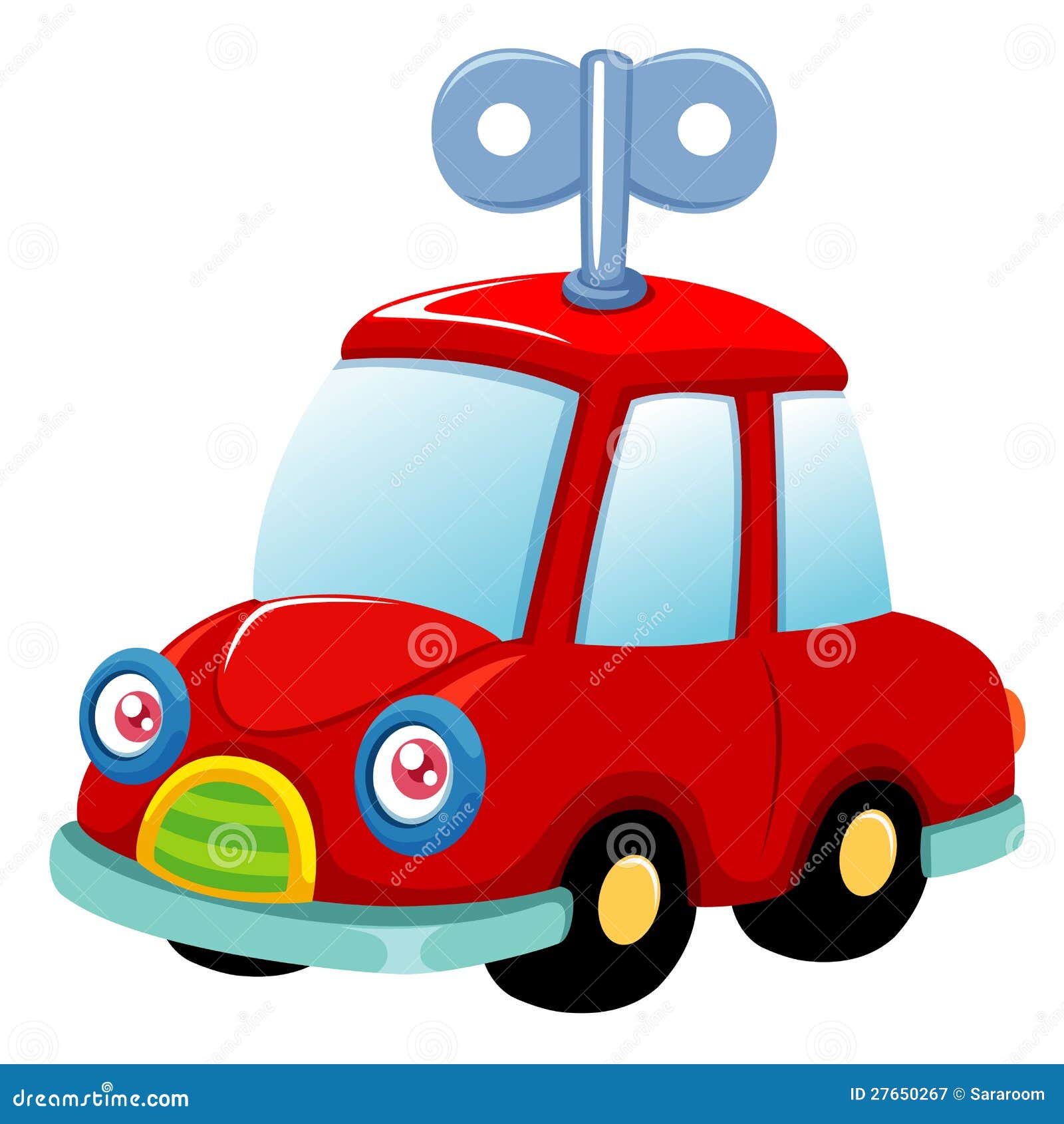 Toy car stock vector. Illustration of joyful, drive, shiny - 27650267