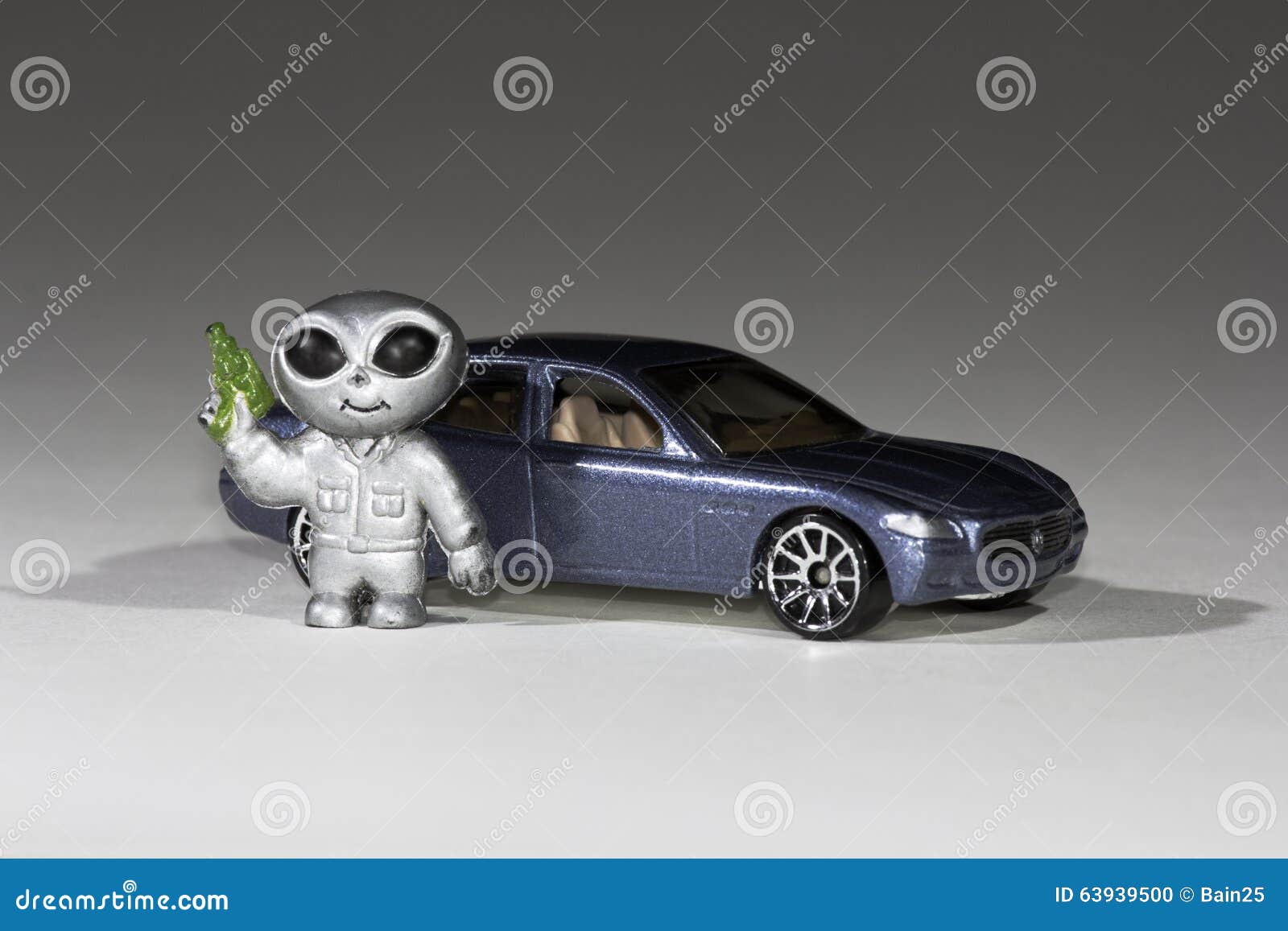 Toy car alien stock photo. Image of green, matchbox, pistol - 63939500
