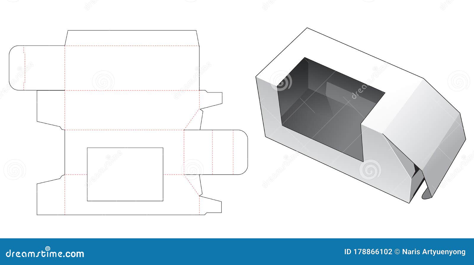 Toy Car Box with Window Die Cut Template Stock Vector - Illustration of ...