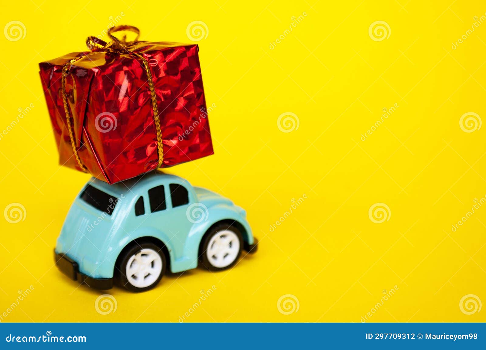 Toy Car Carry Present with Customizable Space for Text Stock Photo ...