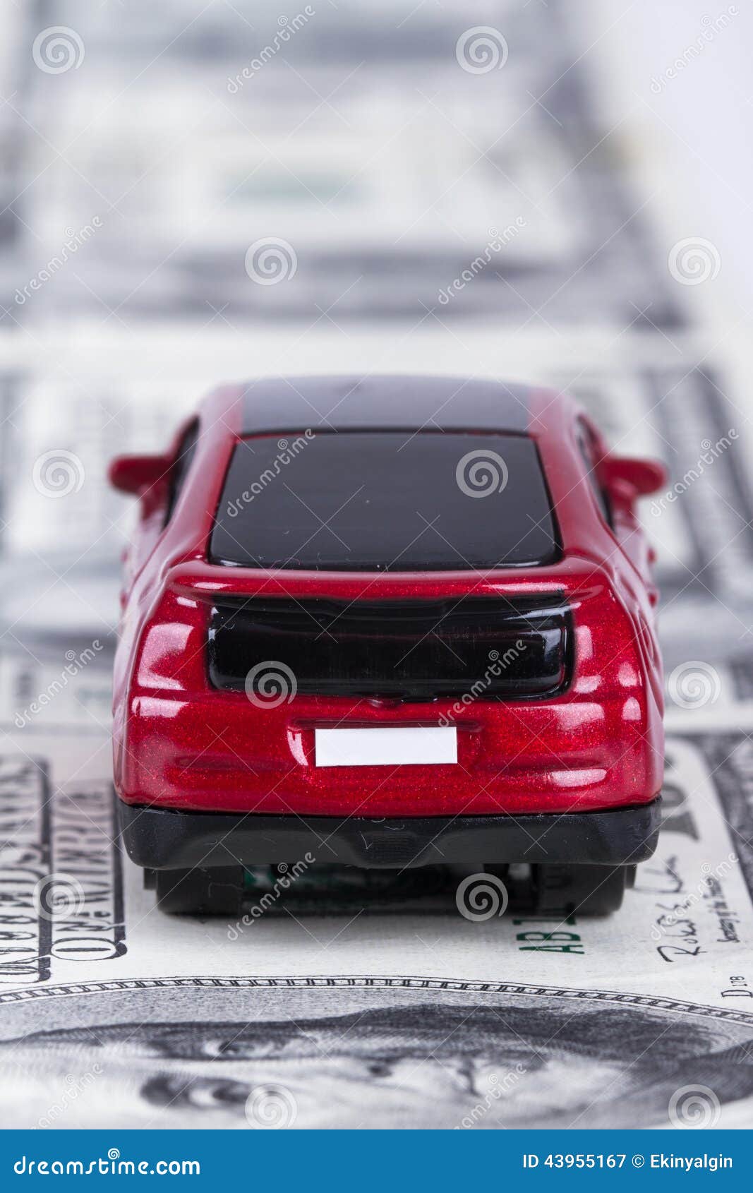 Toy Car on Dollar Banknotes As Road Stock Image - Image of road ...