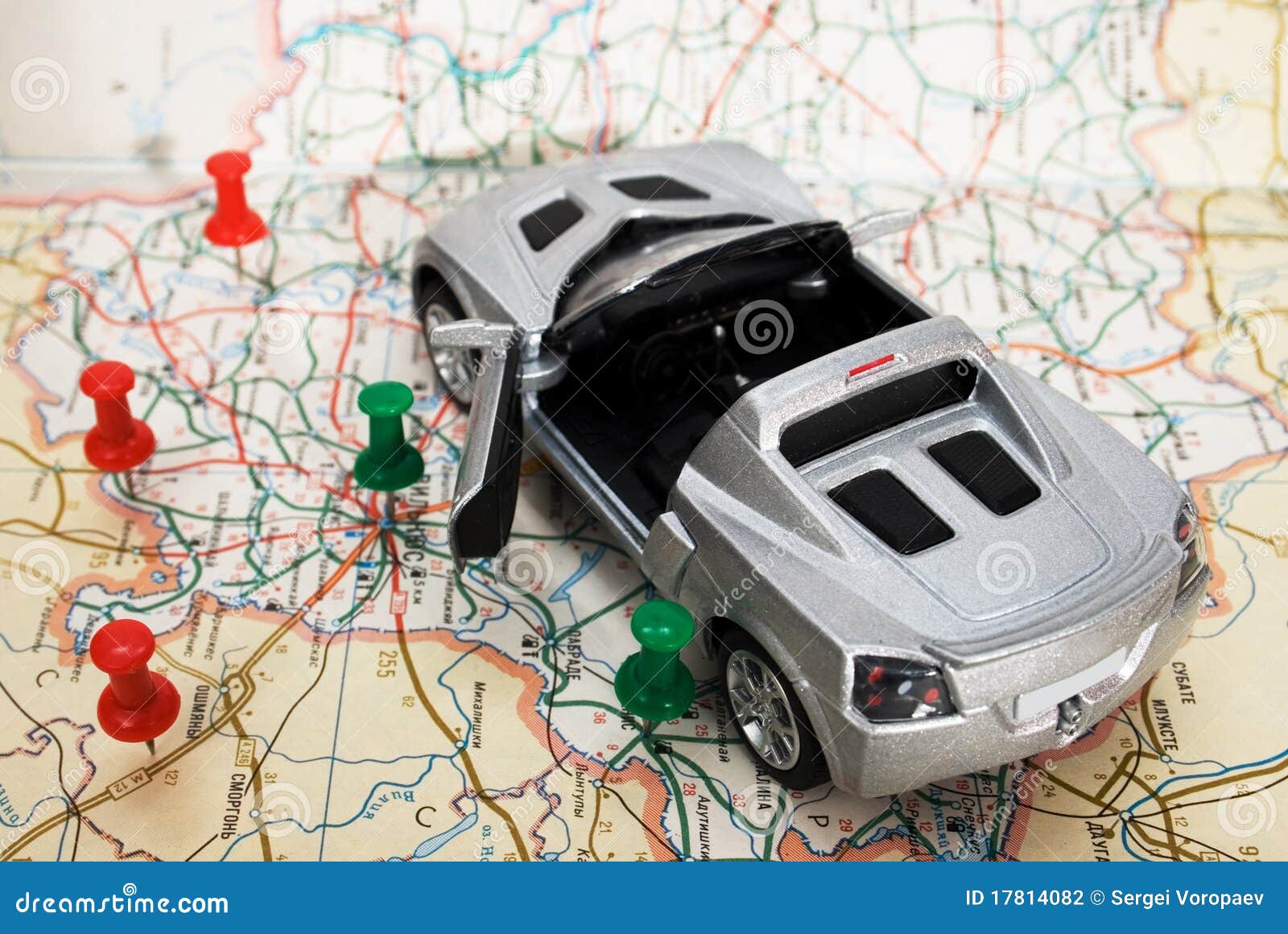 Toy Car on a Geographical Atlas Stock Photo - Image of people, physical ...
