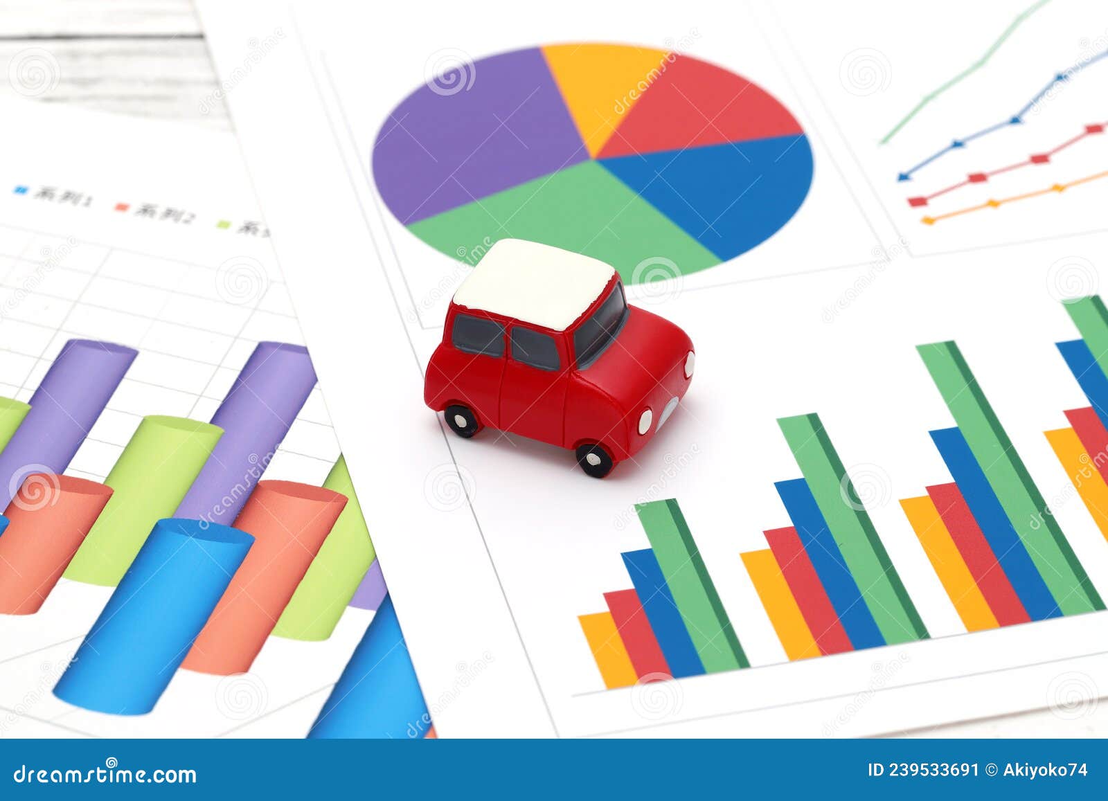 Toy Car and Graph Printed Documents Stock Image - Image of japanese ...