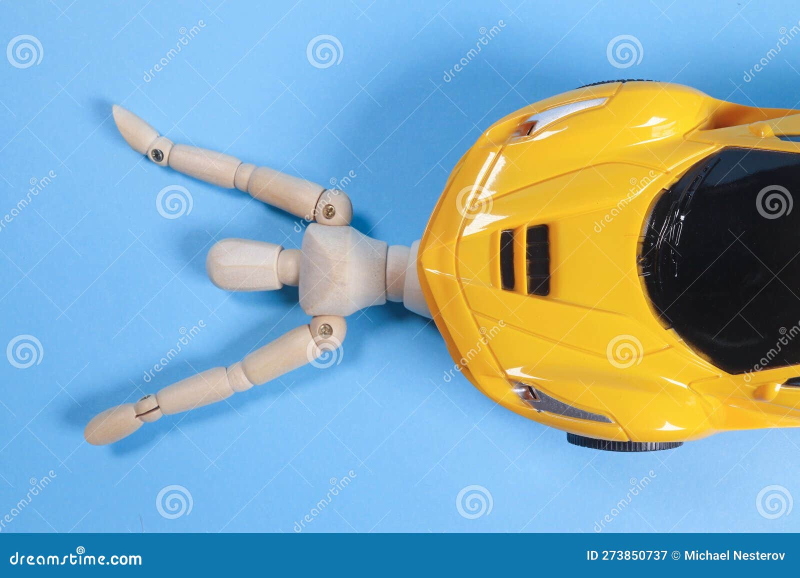 Toy Car Hit Human Figure, Concept of a Car Accident Stock Image - Image ...