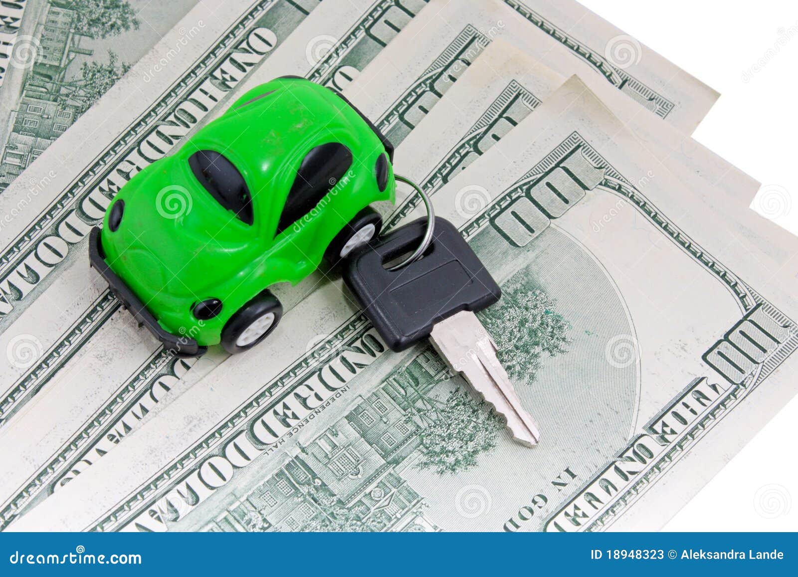Toy Car, Keys and Money Isolated Stock Image - Image of luxury, lock ...