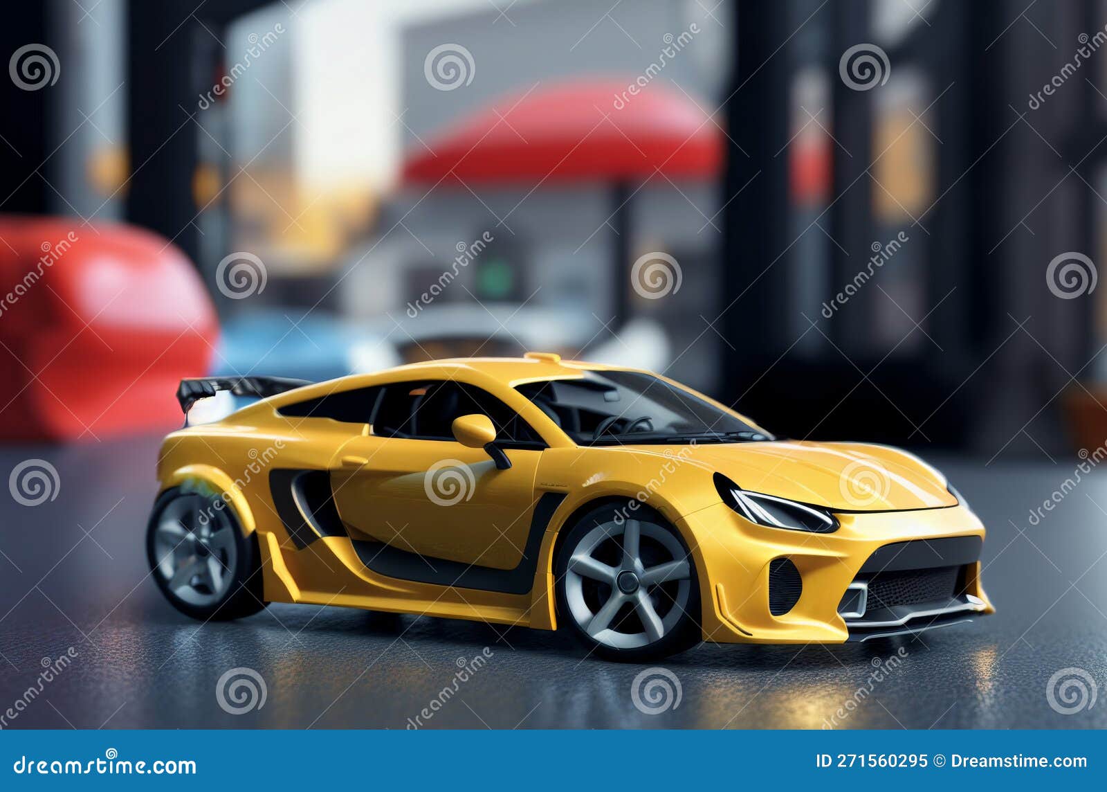 Toy Car. Small Modern Automobile. Generative AI. Stock Illustration ...