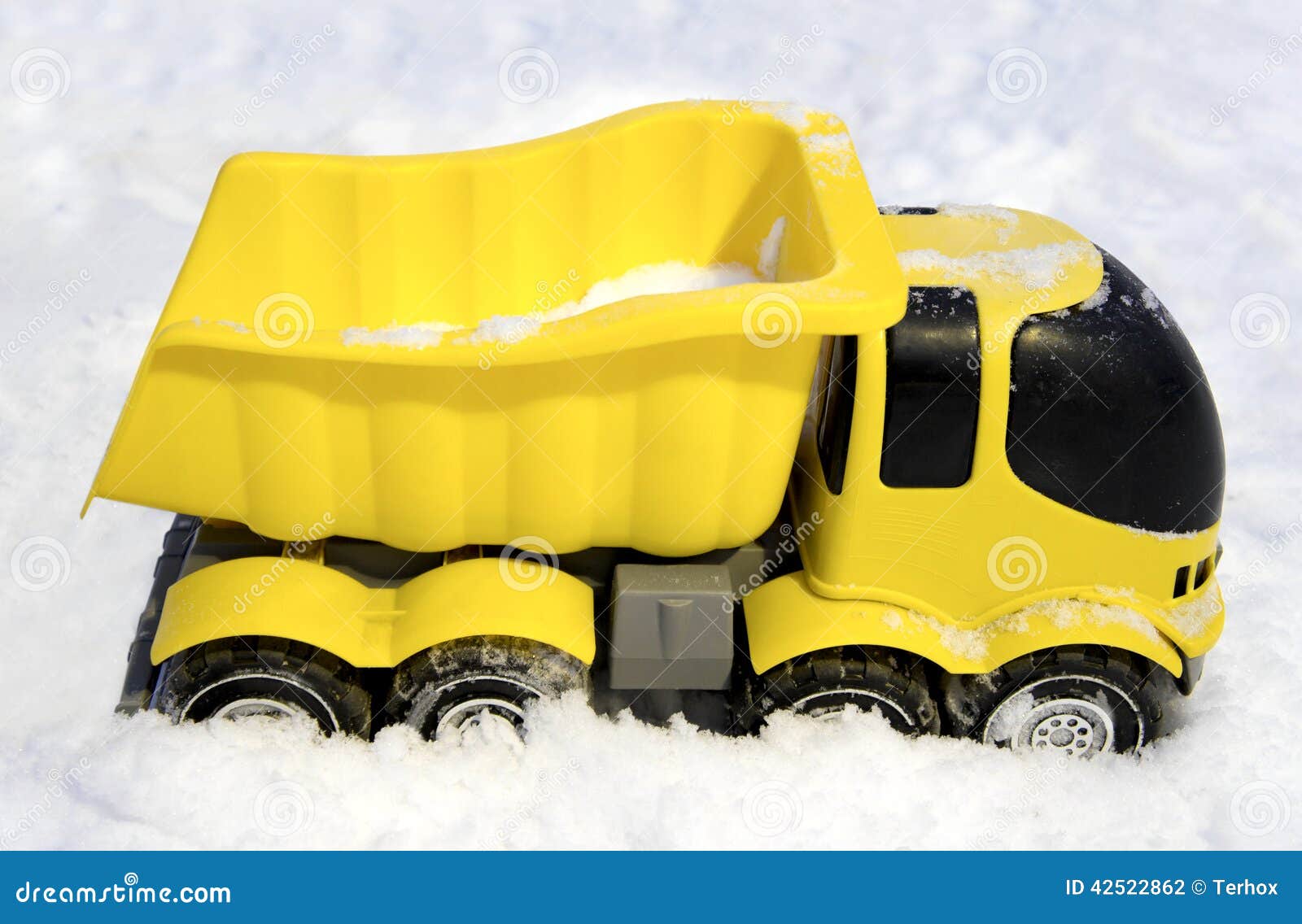 Toy car stuck in snow stock photo. Image of snow, cold - 42522862