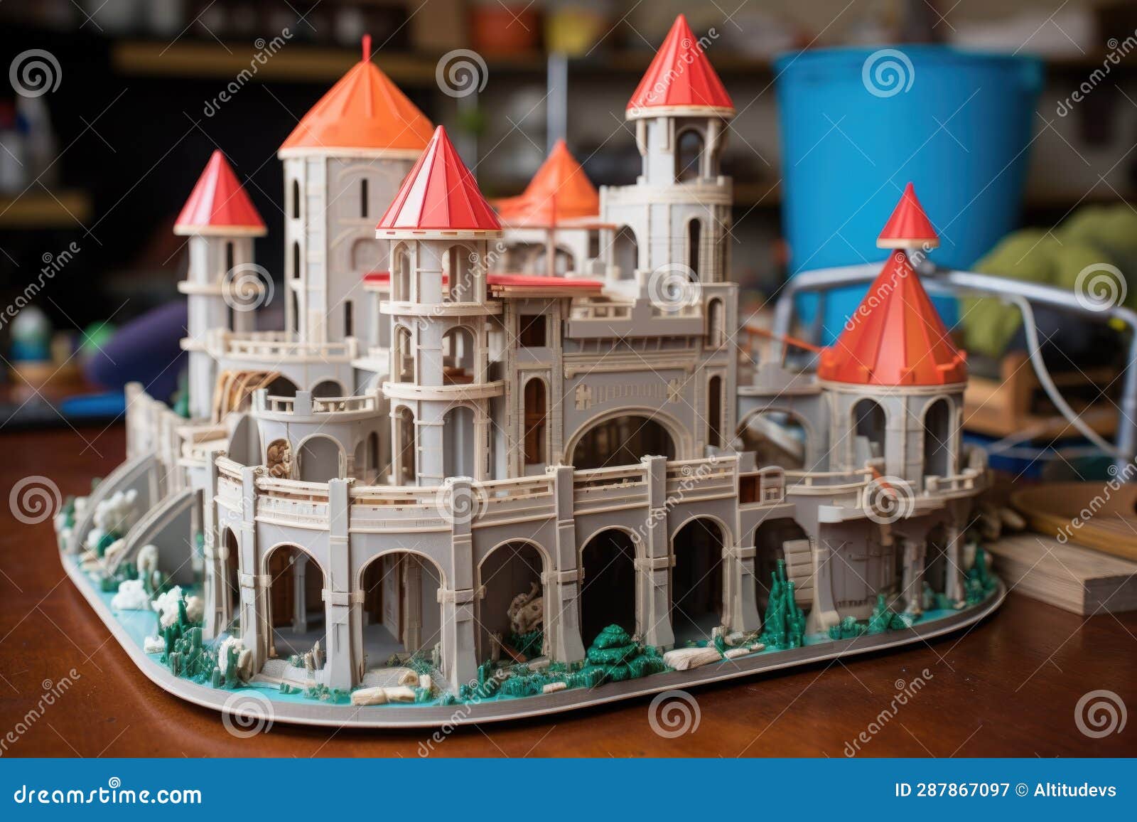 Toy Castle Construction with 3d Printed Parts Stock Image - Image of ...