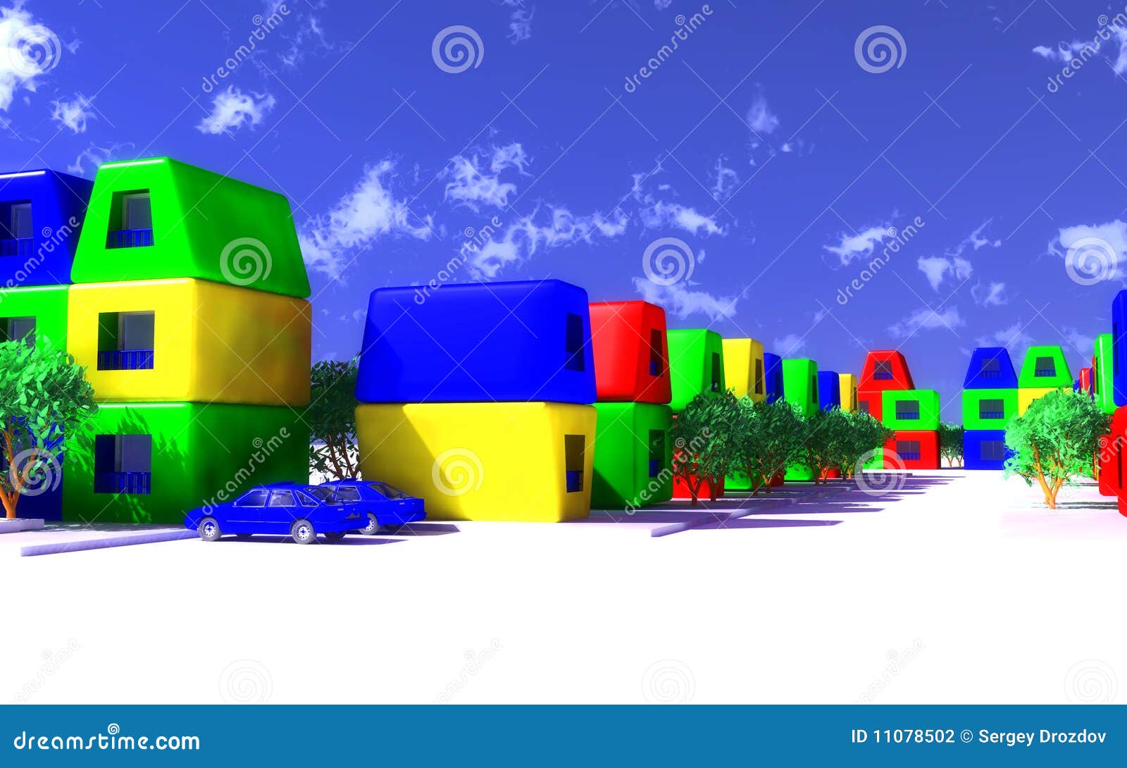 Toy city stock illustration. Illustration of house, model - 11078502
