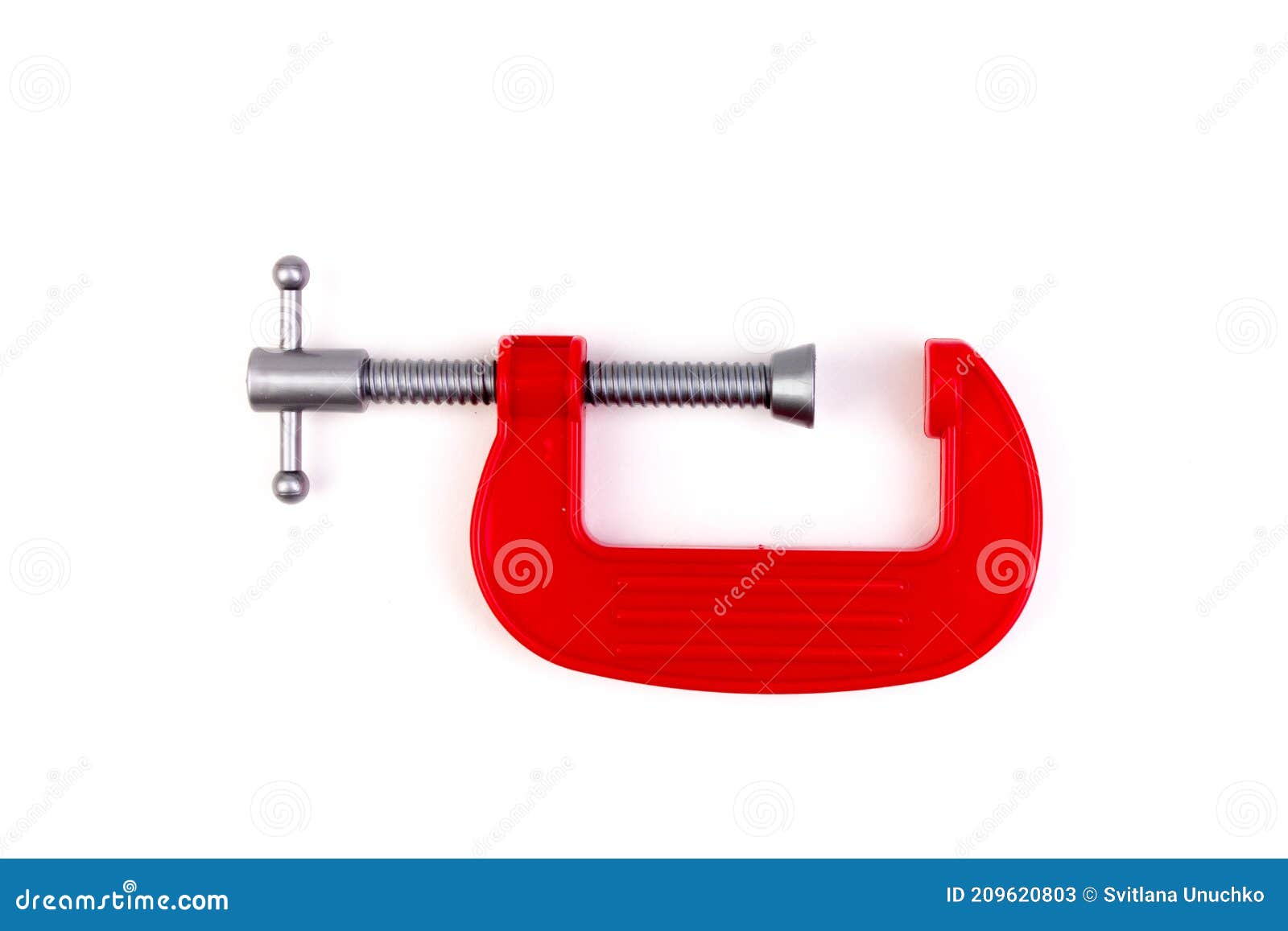 Toy. Clamp Compression Tool Isolated on White. Stock Image - Image of ...