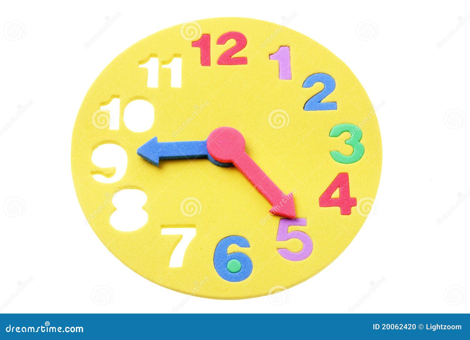 Toy Clock stock photo. Image of time, play, white, schedule - 20062420