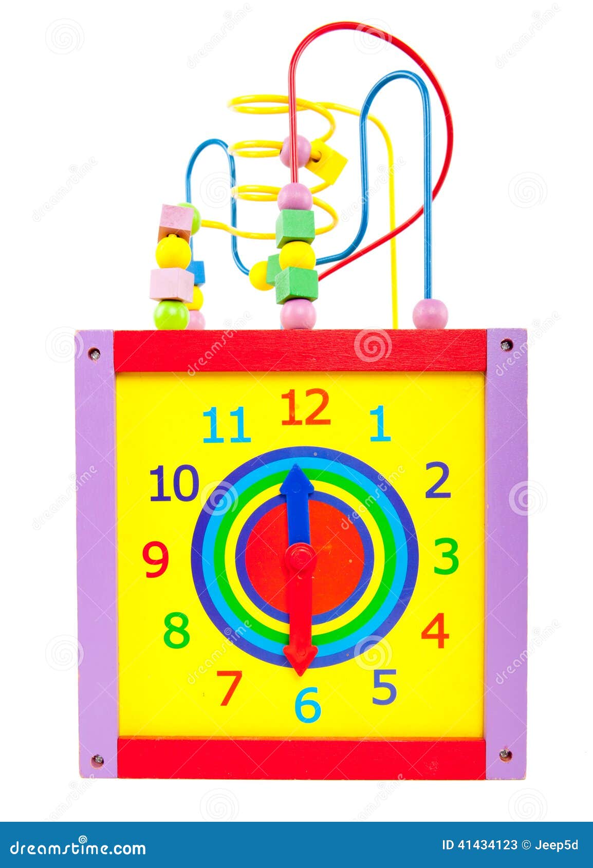Toy clock stock image. Image of circle, clock, game, children - 41434123
