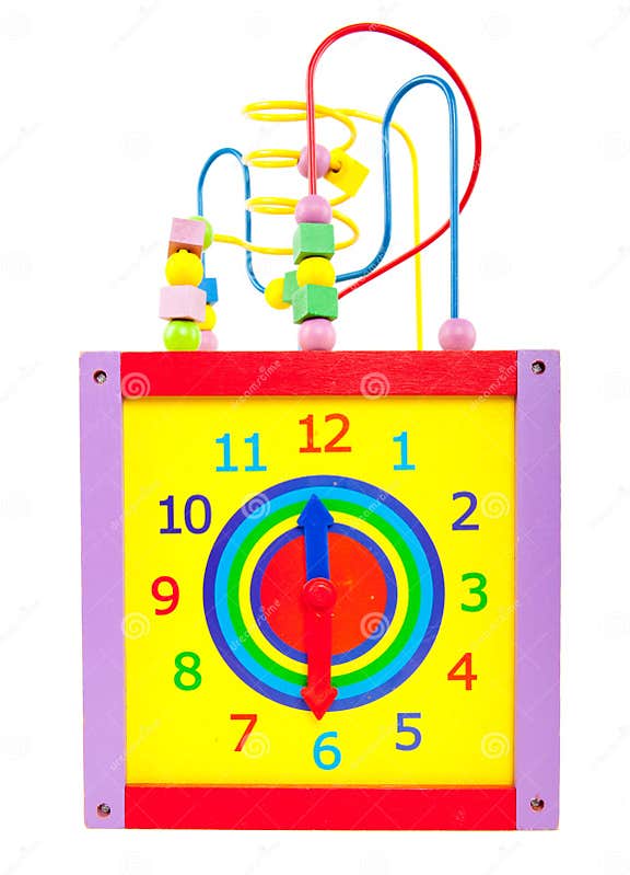 Toy clock stock image. Image of circle, clock, game, children - 41434123
