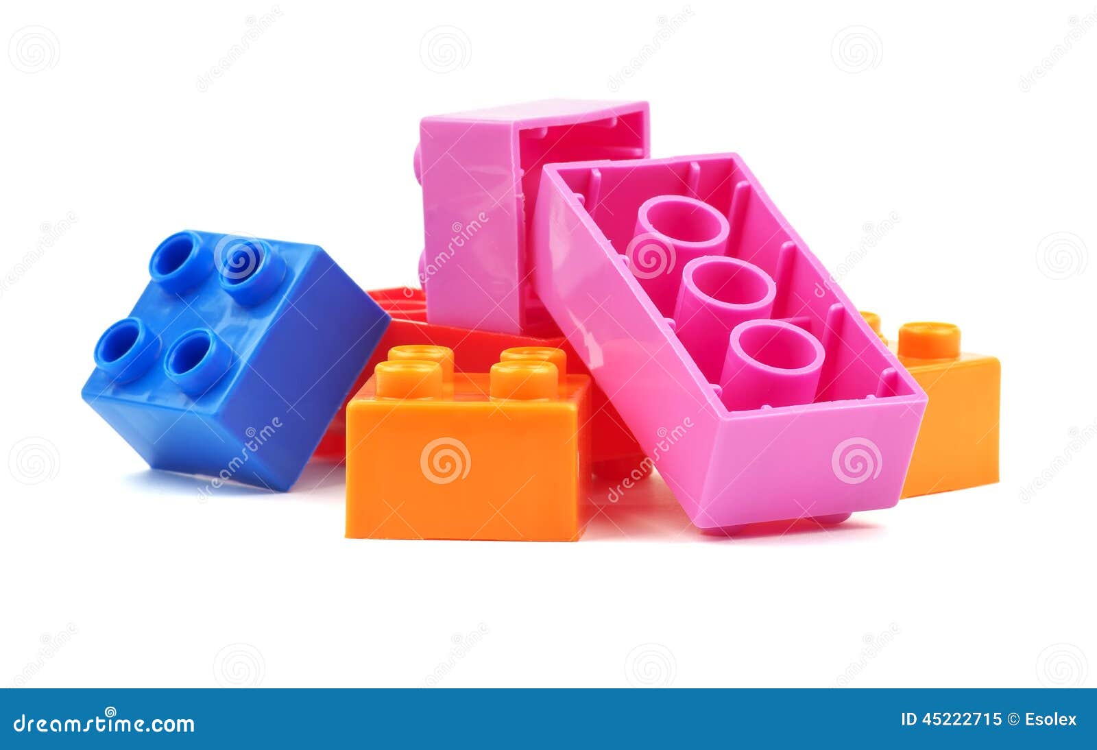 Toy Colorful Plastic Blocks Stock Image - Image of build, green: 45222715