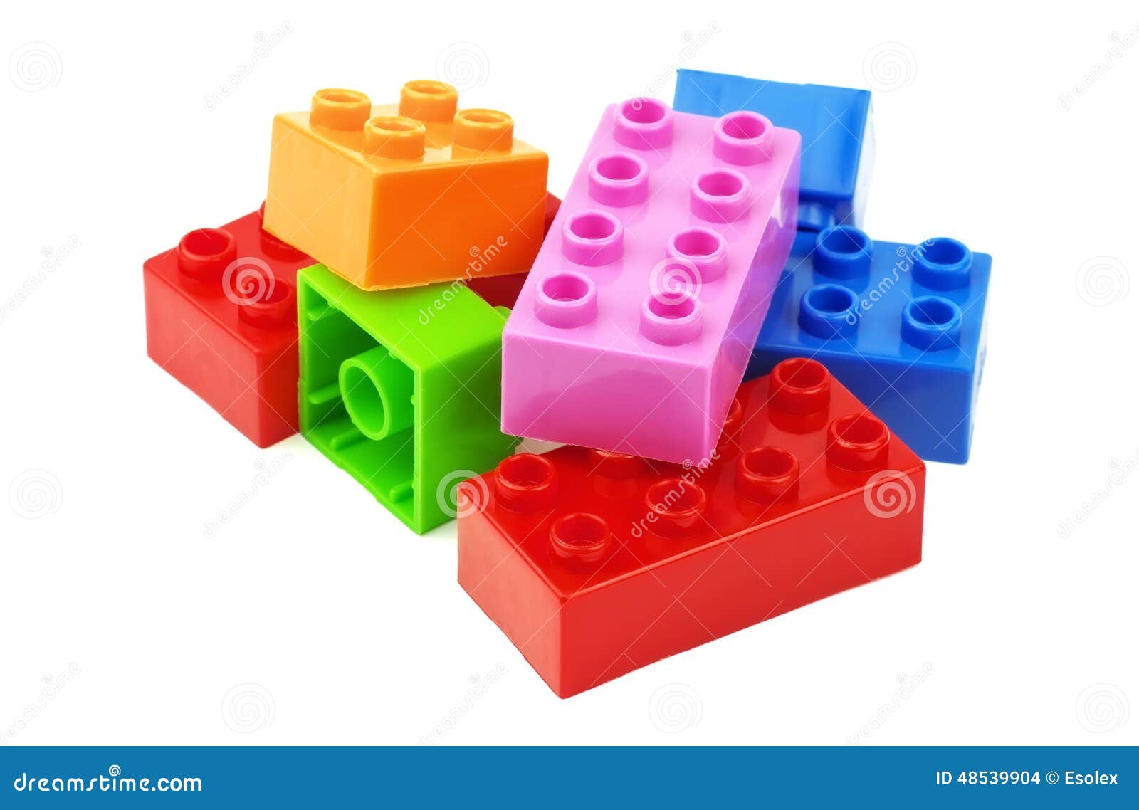 Toy Colorful Plastic Blocks Stock Photo - Image of colourful, game ...