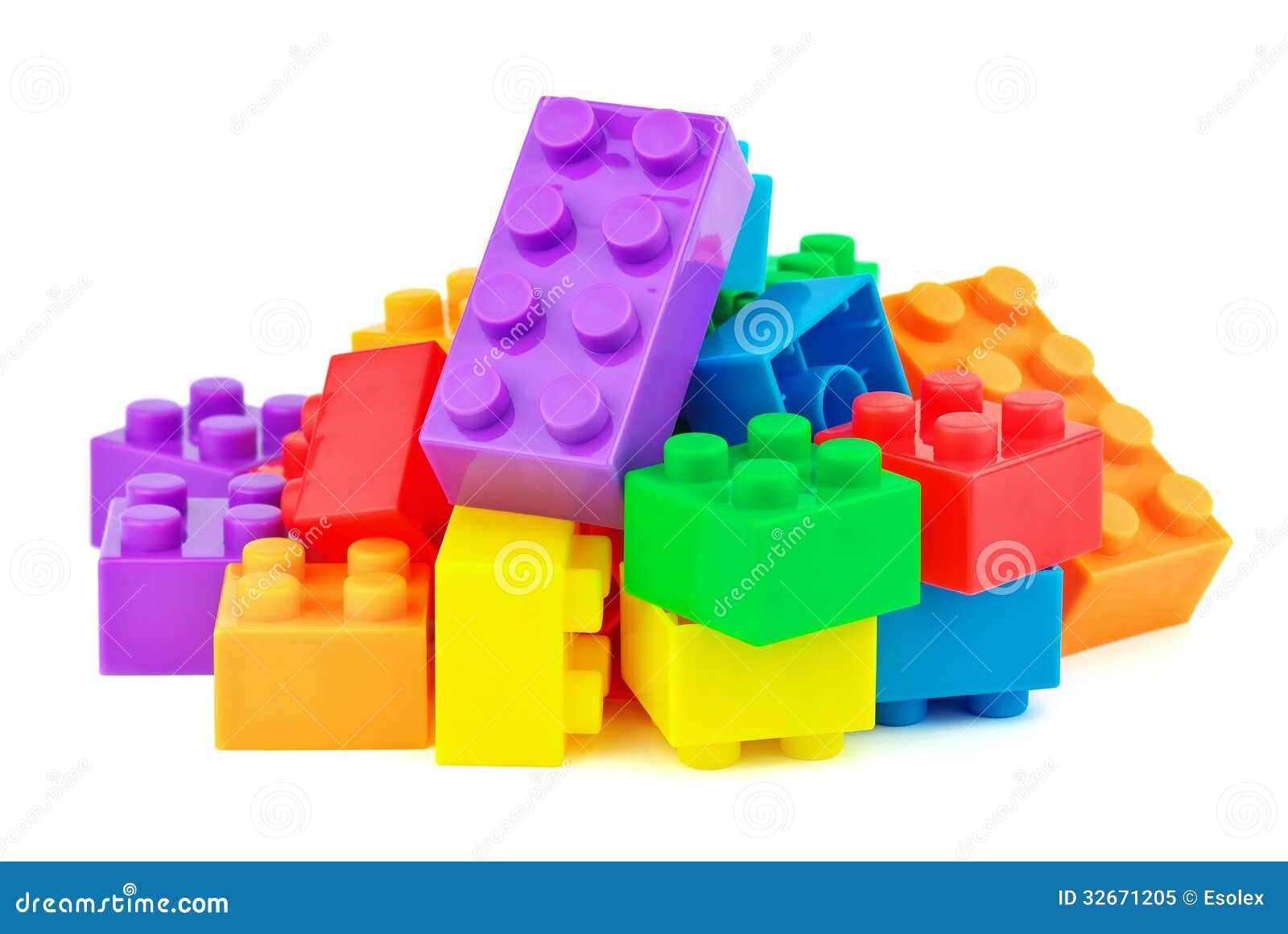 Toy Colorful Plastic Blocks Stock Image - Image of group, colourful ...