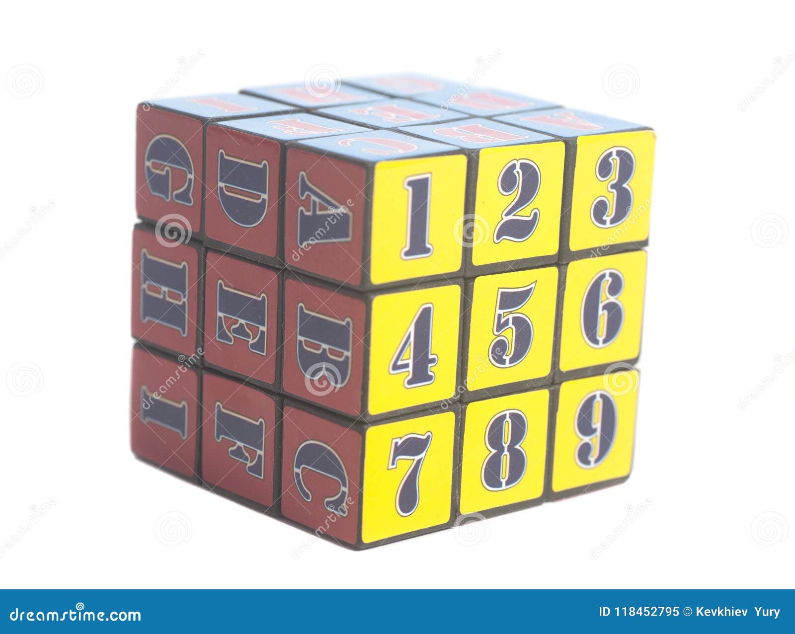 Toy cube with numbers editorial image. Image of square - 118452795
