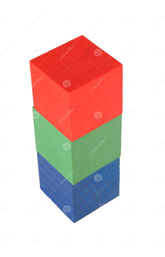 Toy cube tower stock image. Image of object, forms, foundation - 1391859