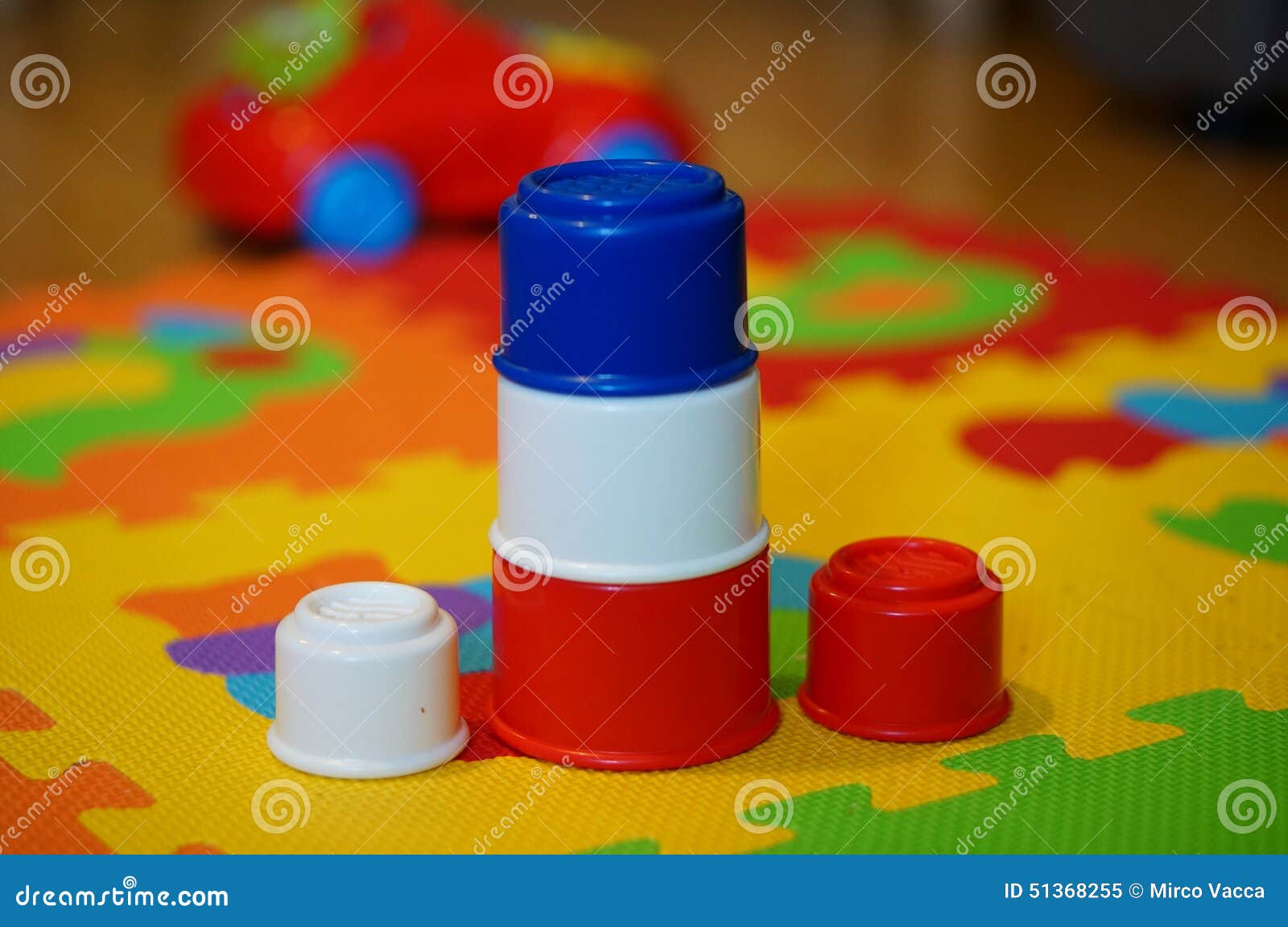 Toy cups stock image. Image of puzzle, plastic, colorful - 51368255