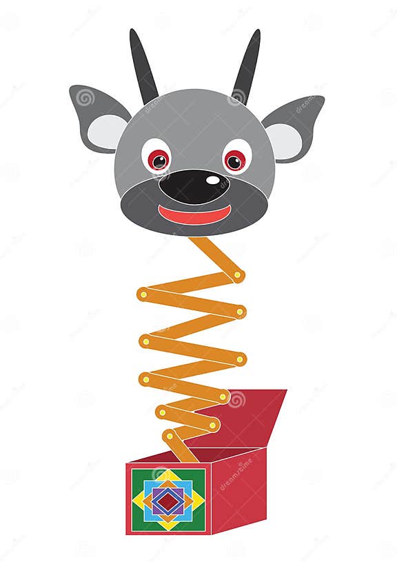Toy the devil in a box stock illustration. Illustration of surprise ...