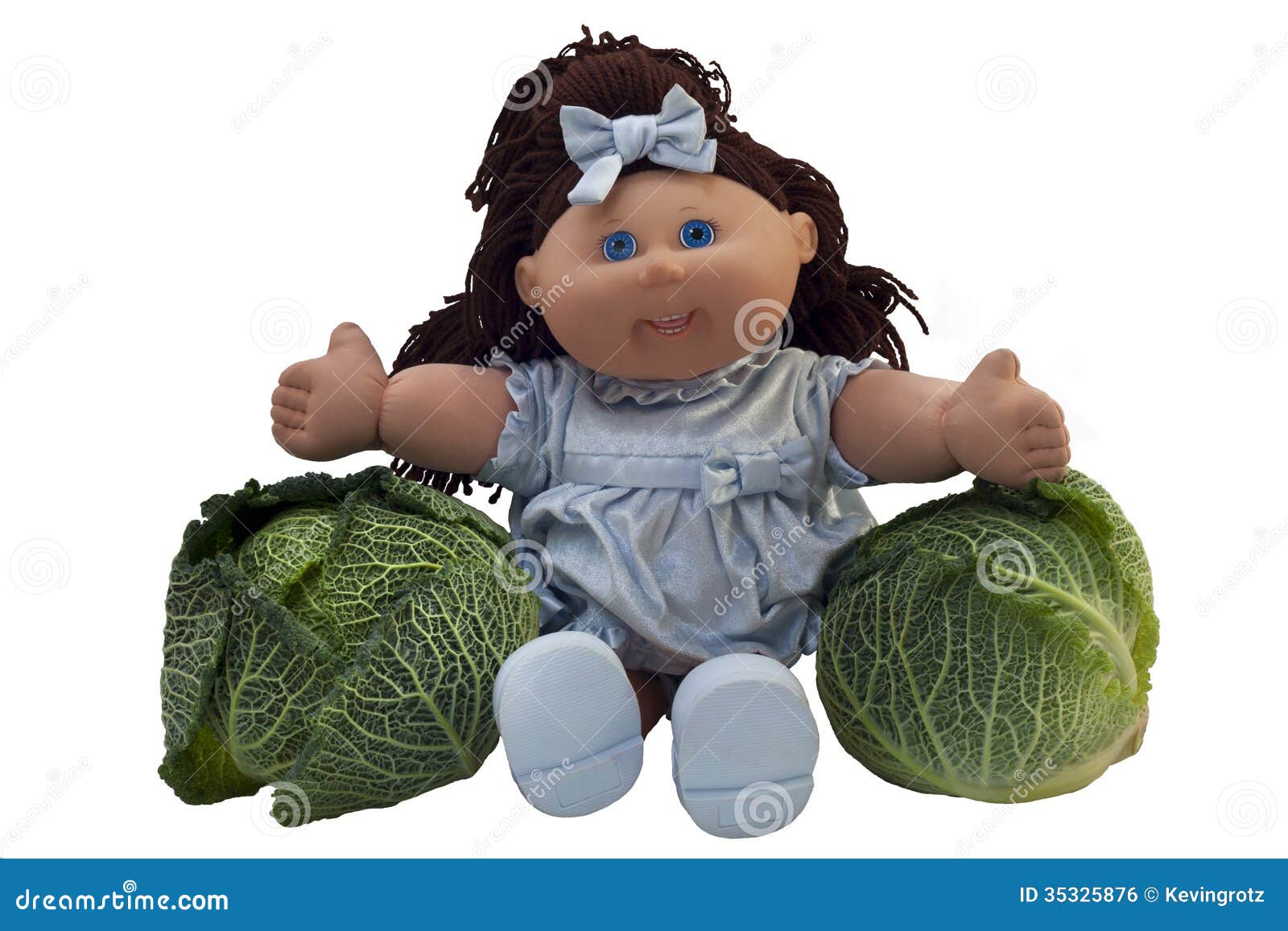 Cabbage Patch On The White Background Stock Photography | CartoonDealer ...