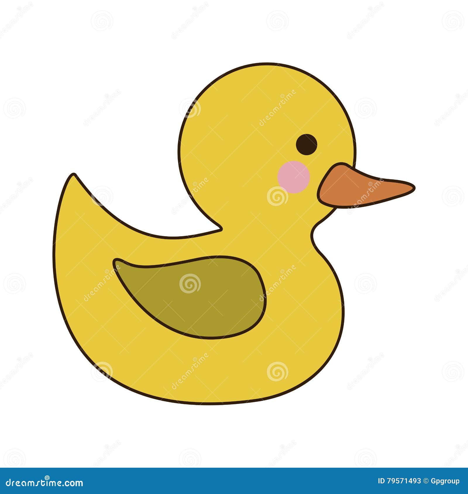 Toy duck icon image stock vector. Illustration of funny - 79571493