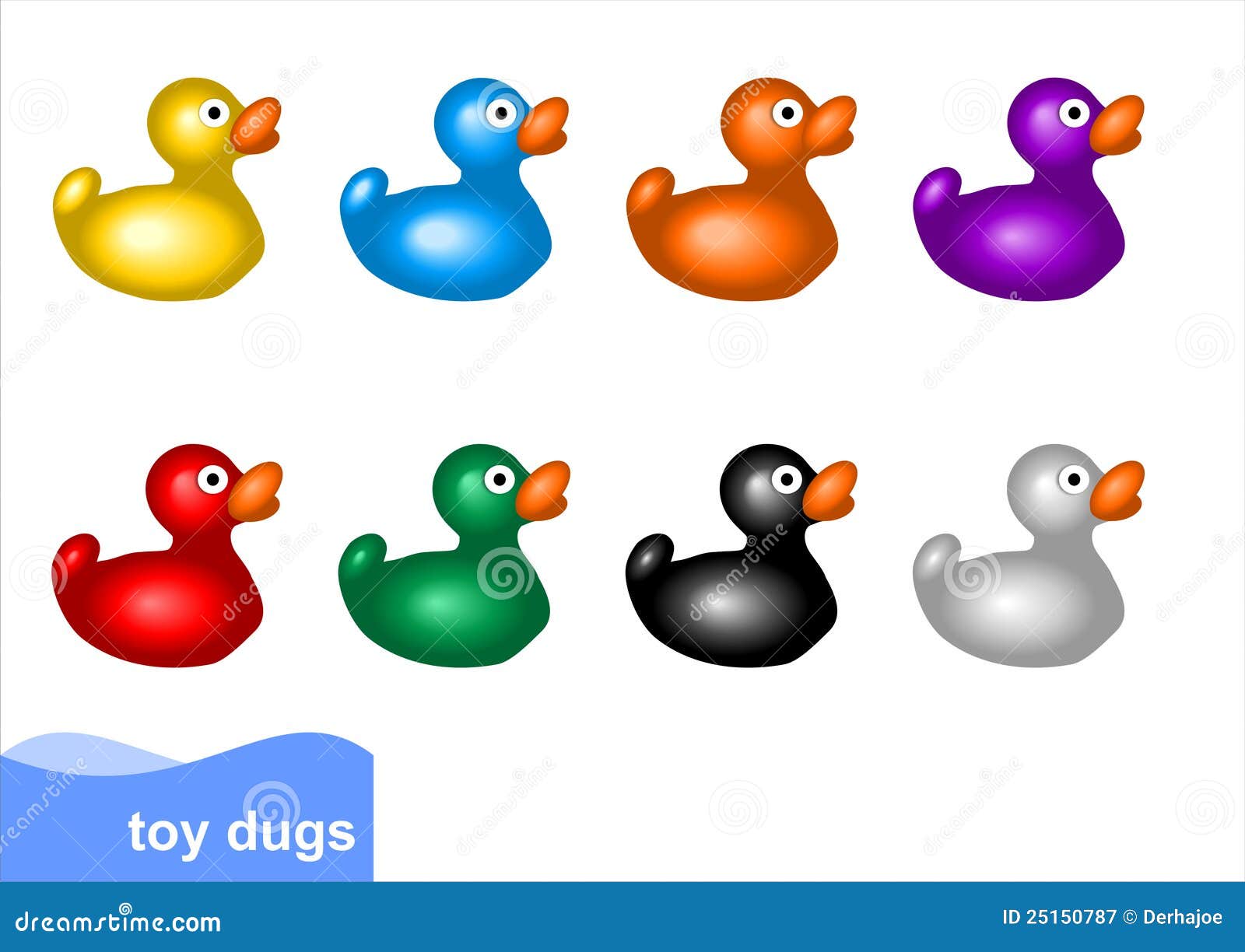 Toy ducks stock illustration. Illustration of chicks - 25150787